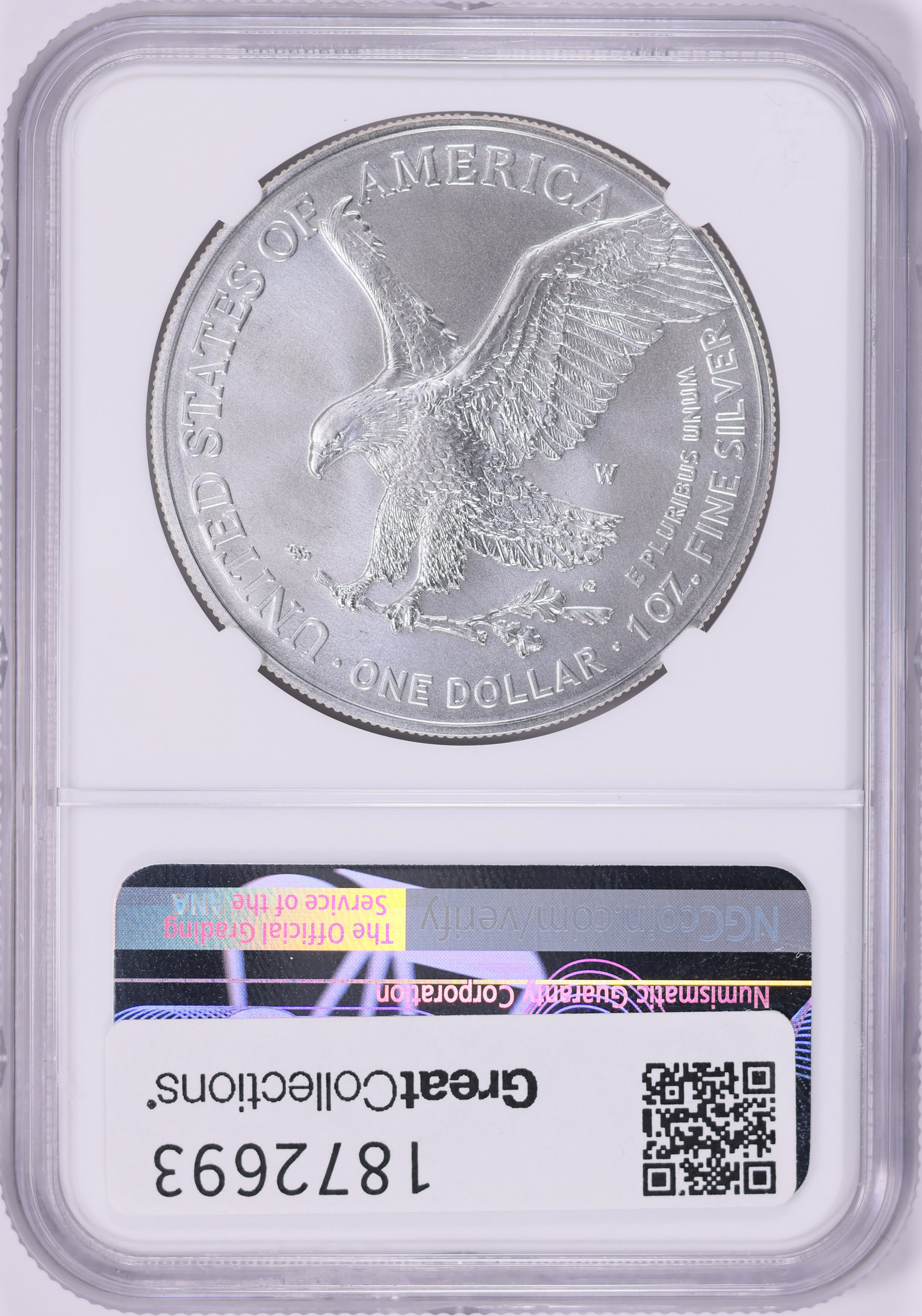 2021-W $1 Silver Eagle Type 2 Burnished First Day of Issue NGC MS-70 (Michael Gaudioso Signed ...