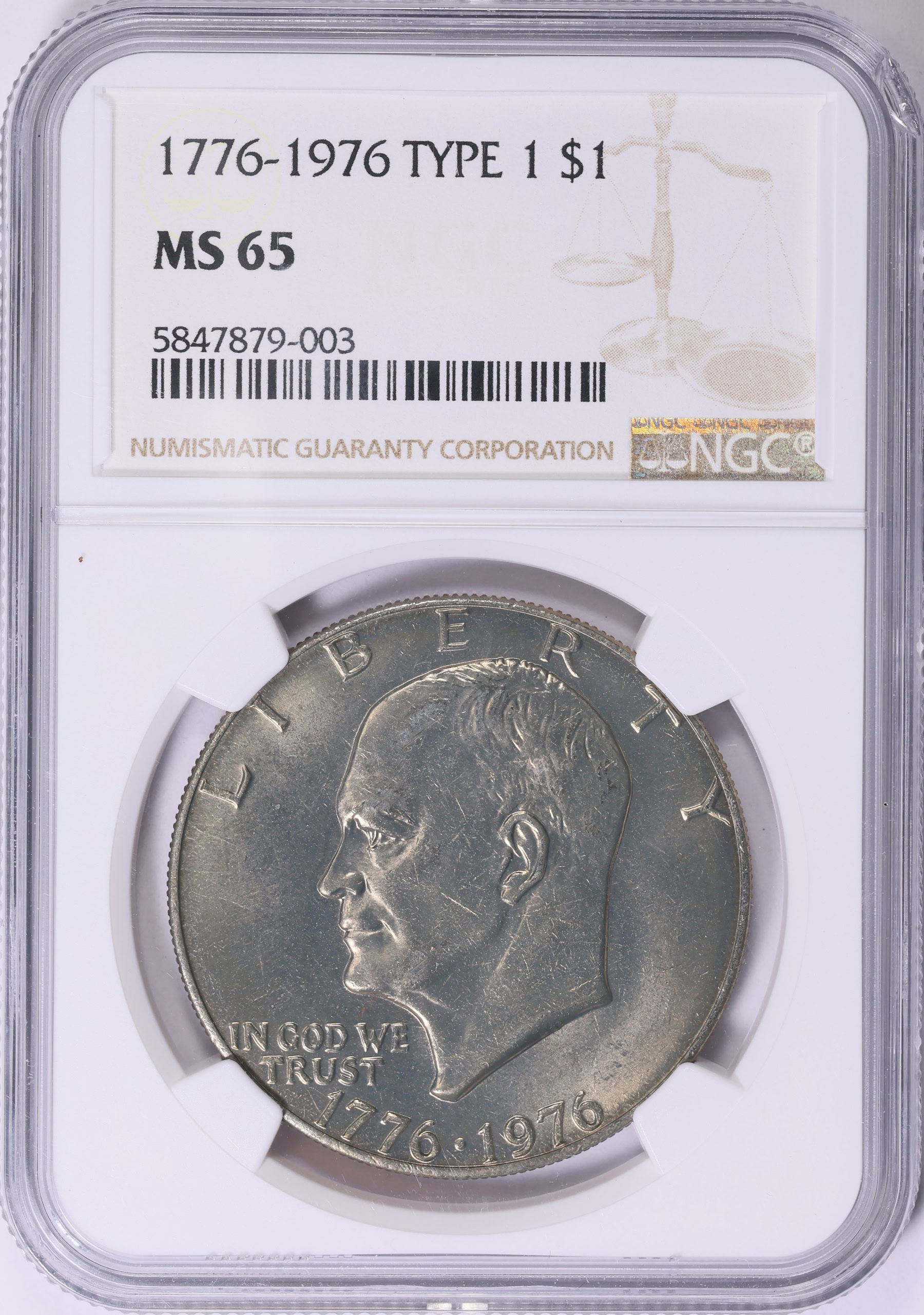 1976 Eisenhower Dollar Type 1 NGC MS-65 (Item 1872706 ...