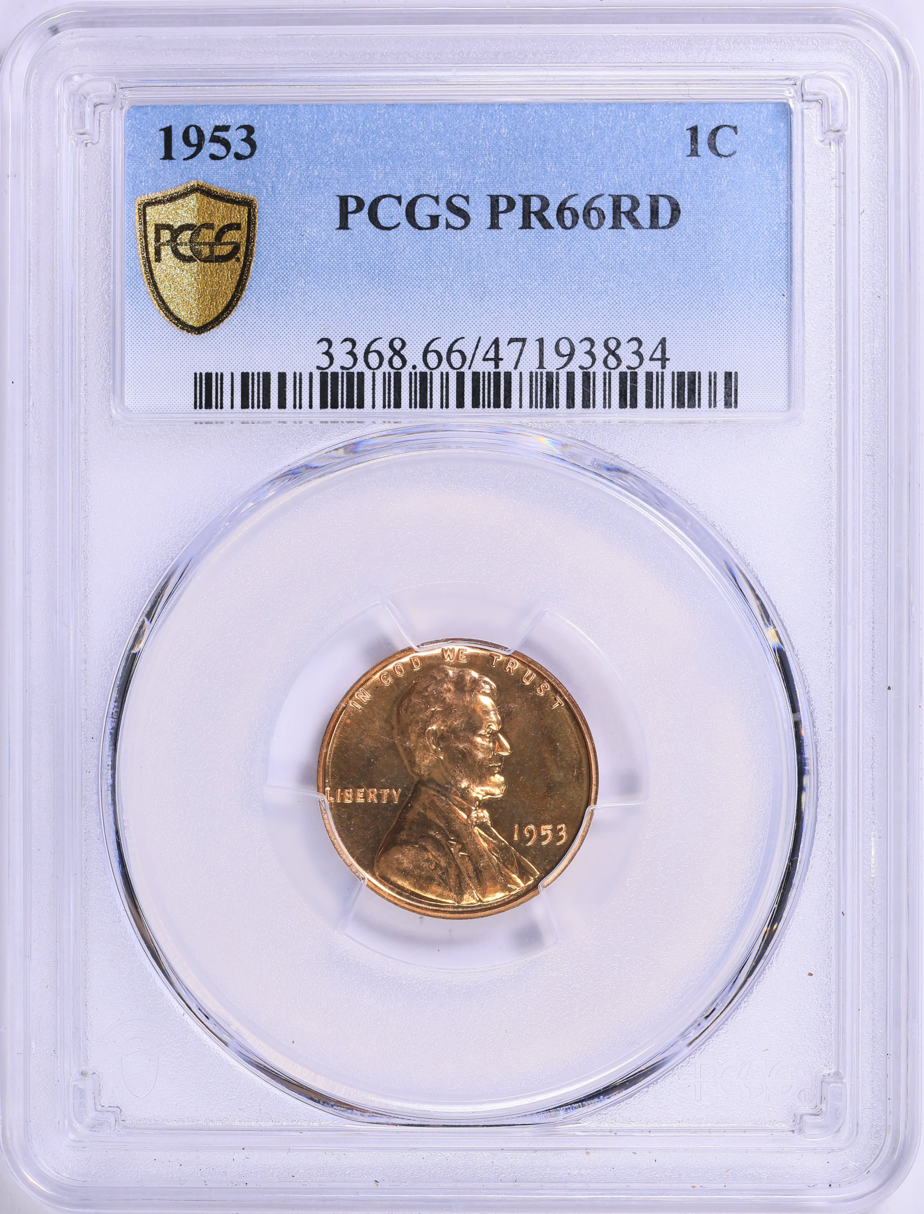 1953 Lincoln Cent PCGS Proof-66 RD (Item 1872733) | GreatCollections ...