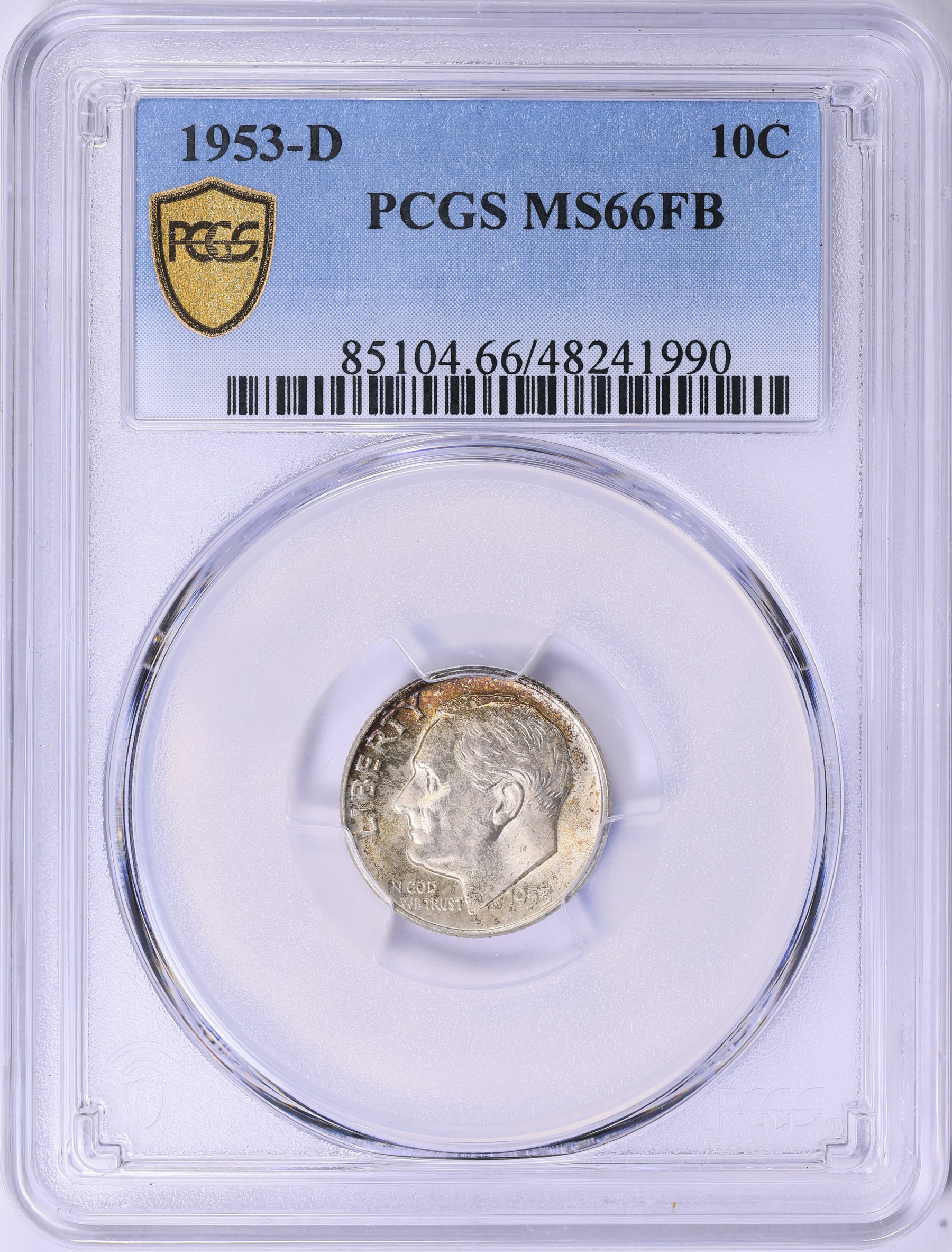 1953-D Roosevelt Dime PCGS MS-66 FB (Item 1872735) | GreatCollections Coin Auctions