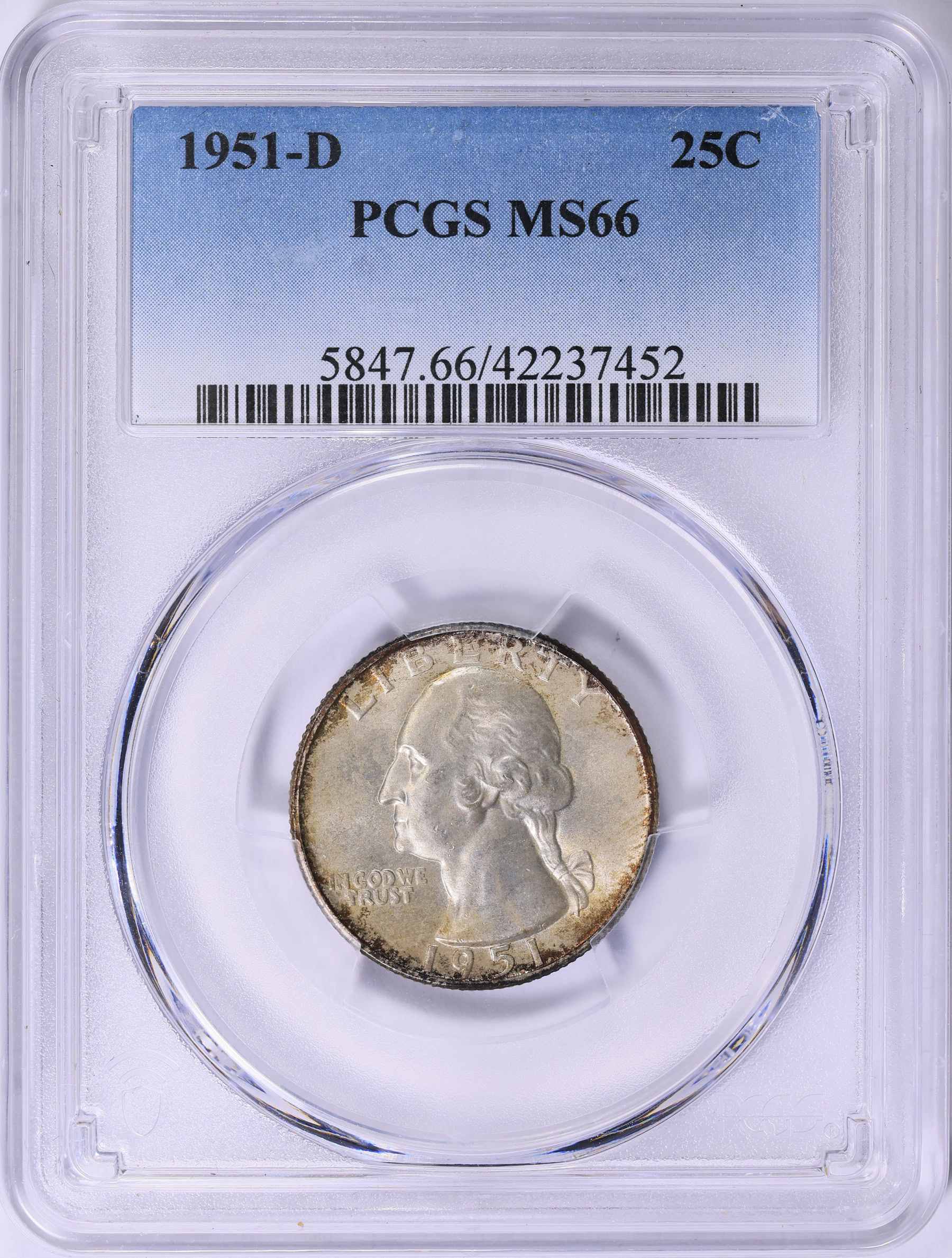 1951-D Washington Quarter PCGS MS-66 (Item 1872769) | GreatCollections Coin Auctions