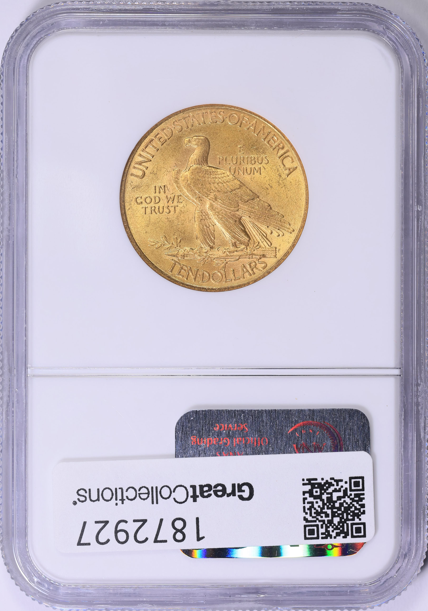 Mint Error 1911 Indian Gold Eagle Obverse Lamination NGC MS-63 (Item ...