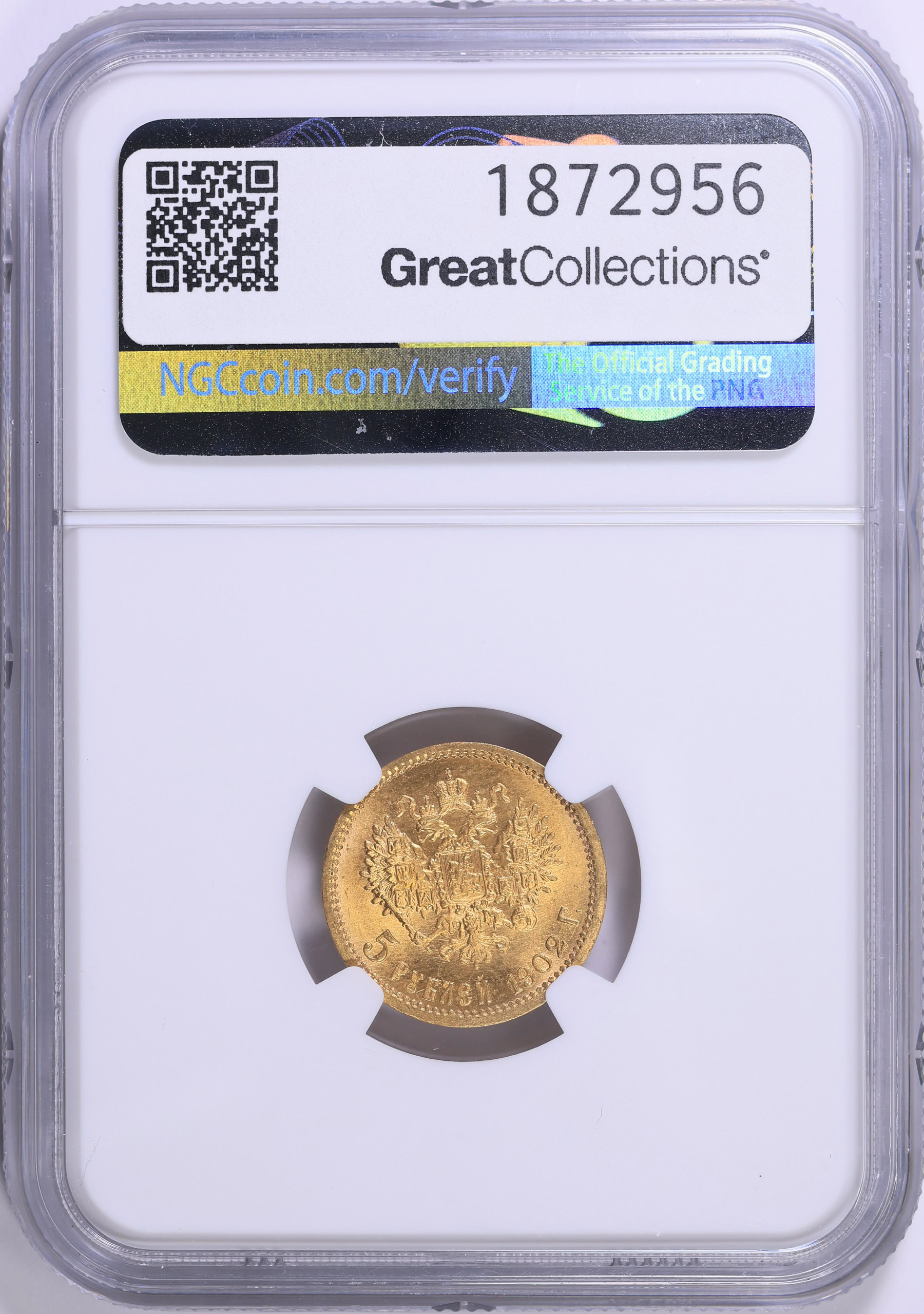 Russia 1902-AP Gold 5 Roubles Y-62 NGC MS-68 (AGW = 0.1245 Oz.) | NGC ...