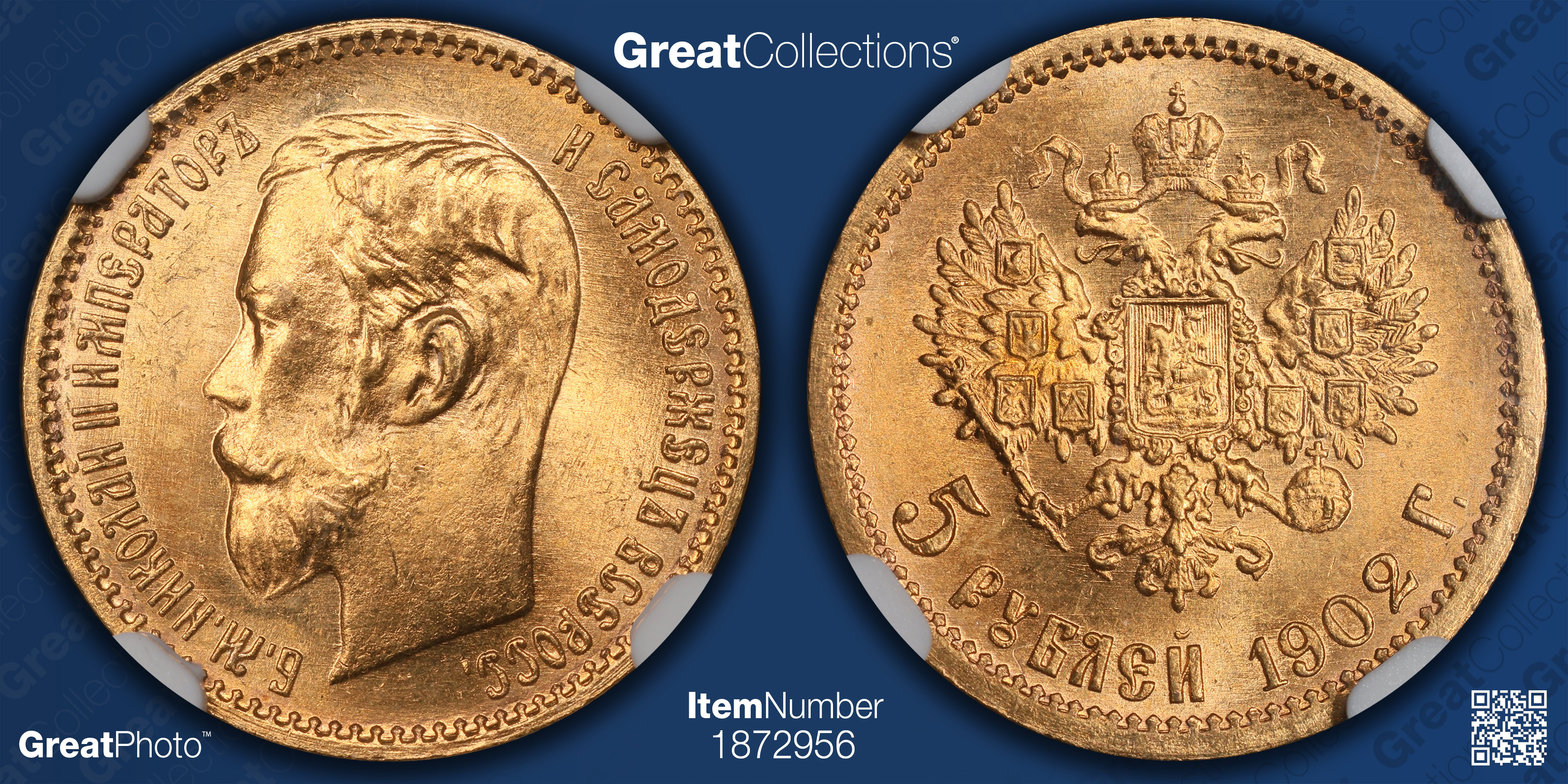 Russia 1902-AP Gold 5 Roubles Y-62 NGC MS-68 (AGW = 0.1245 Oz.) | NGC ...
