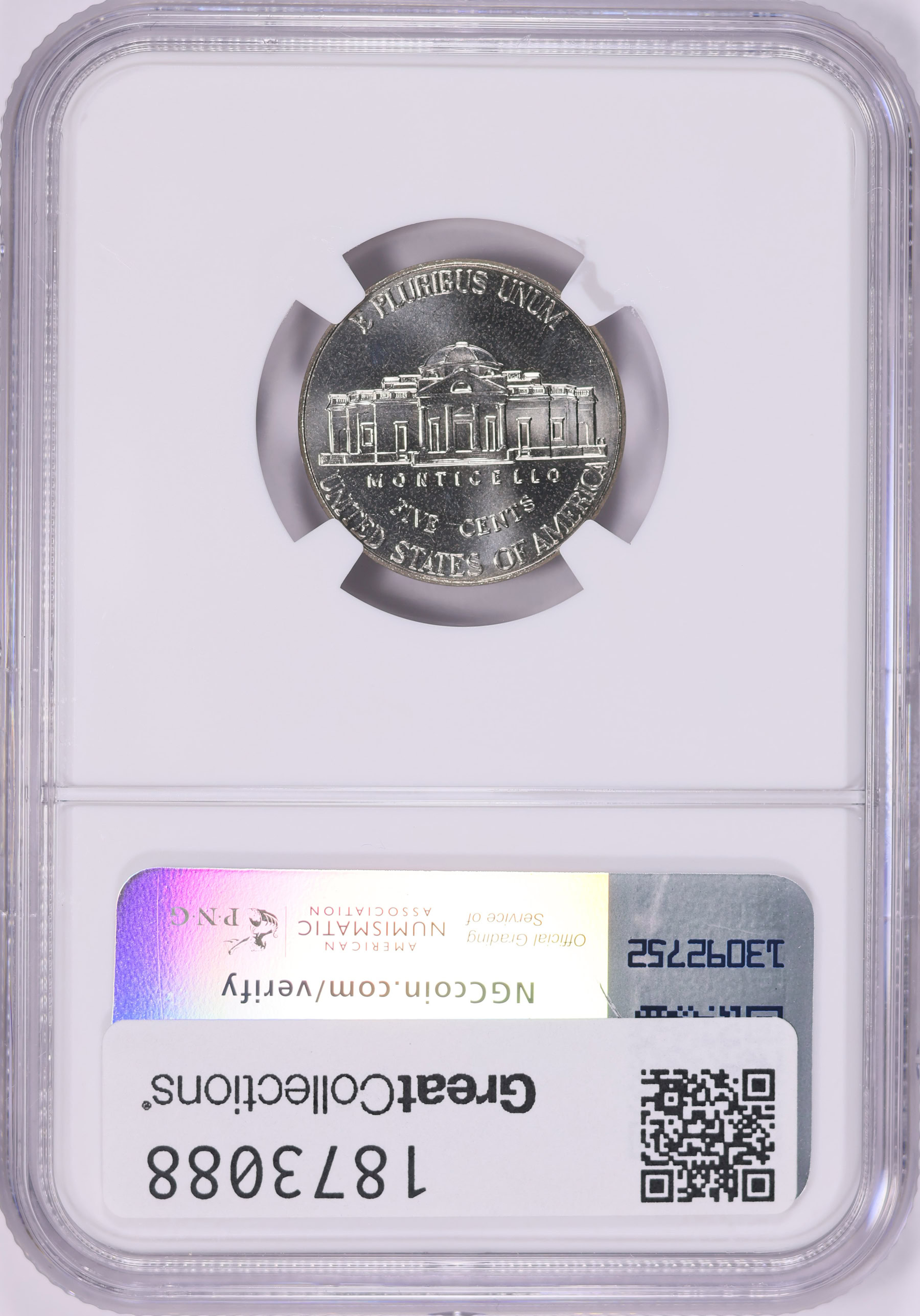 2018-D Jefferson Nickel NGC MS-67 6FS (Item 1873088) | GreatCollections ...