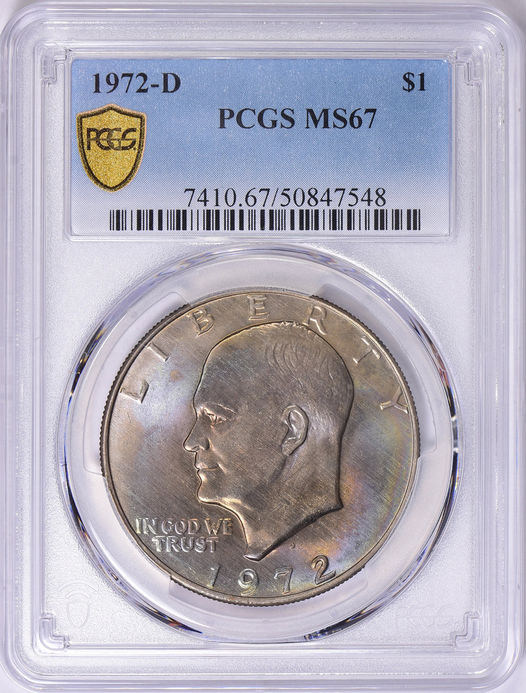 1972-D Eisenhower Dollar PCGS MS-67 (Toned) (Item 1873183 ...