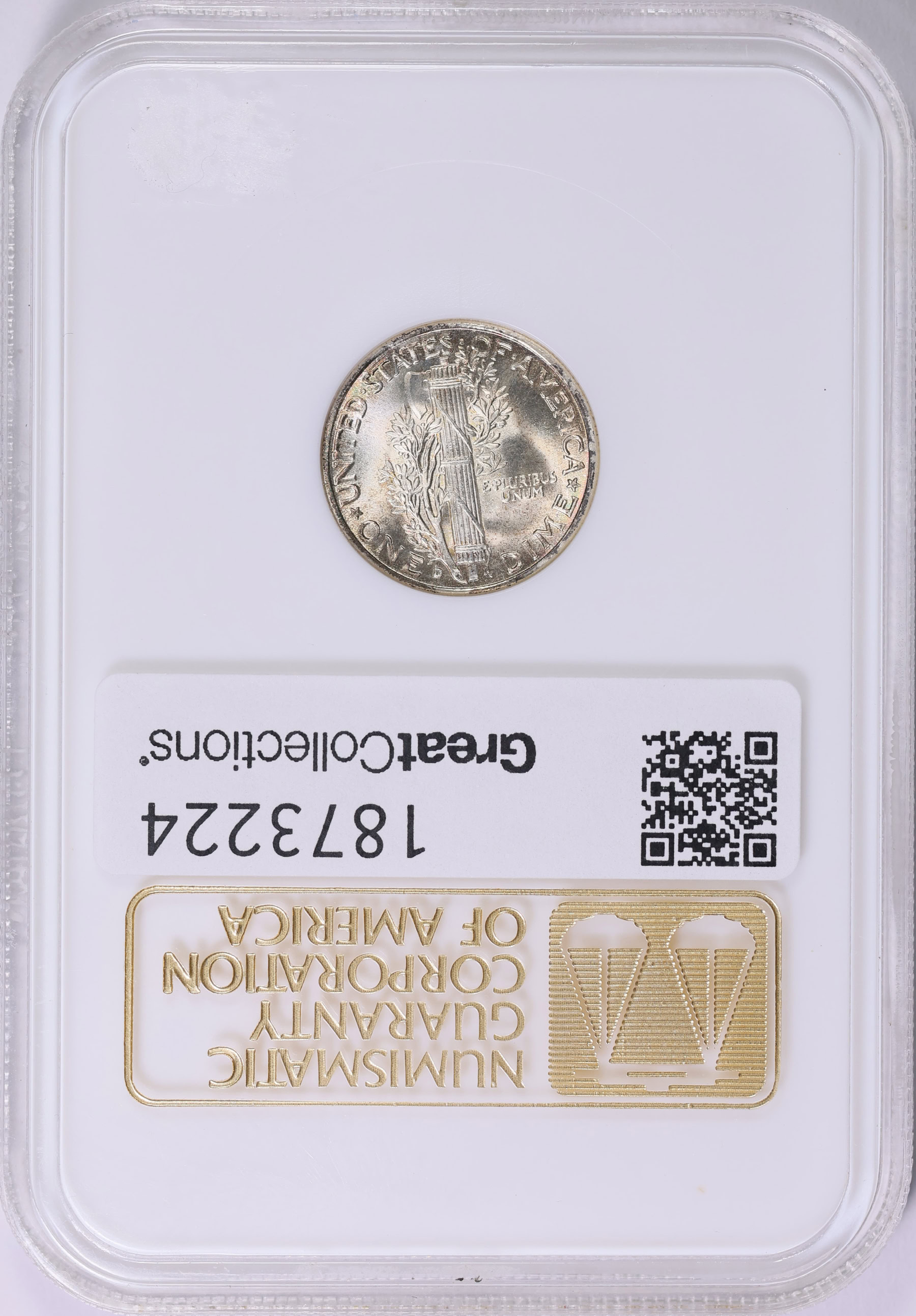 1939-D Mercury Dime NGC MS-65 FB (CAC Gold) OH (Item 1873224) | GreatCollections Coin Auctions
