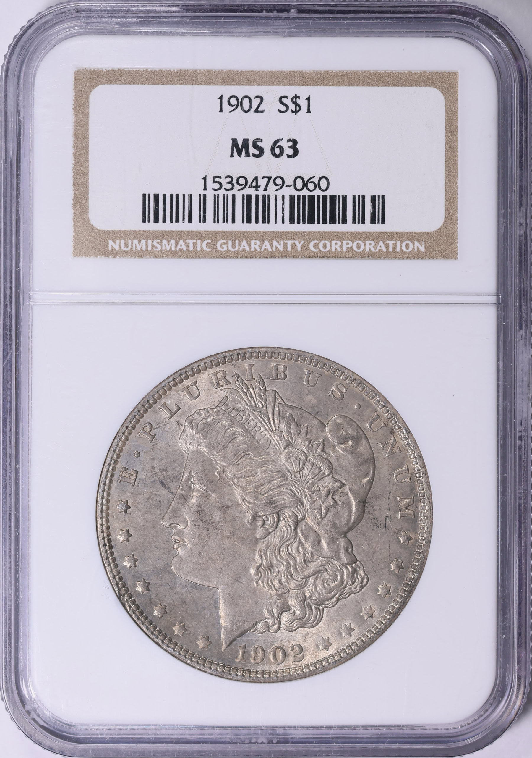 1902 Morgan Silver Dollar NGC MS-63 (Item 1873633) | GreatCollections ...