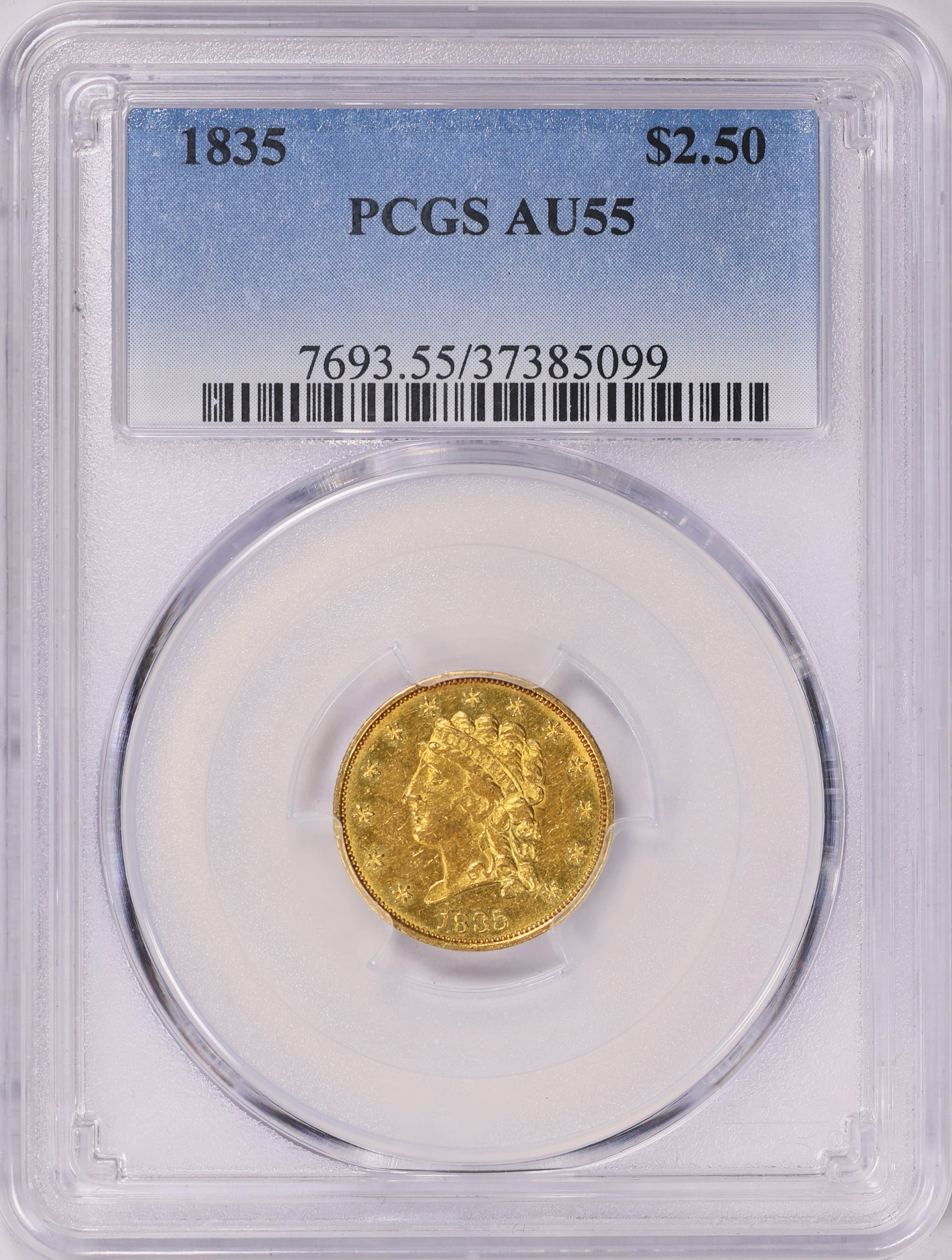 1835 Classic Gold Quarter Eagle PCGS AU-55 (Item 1873822 ...