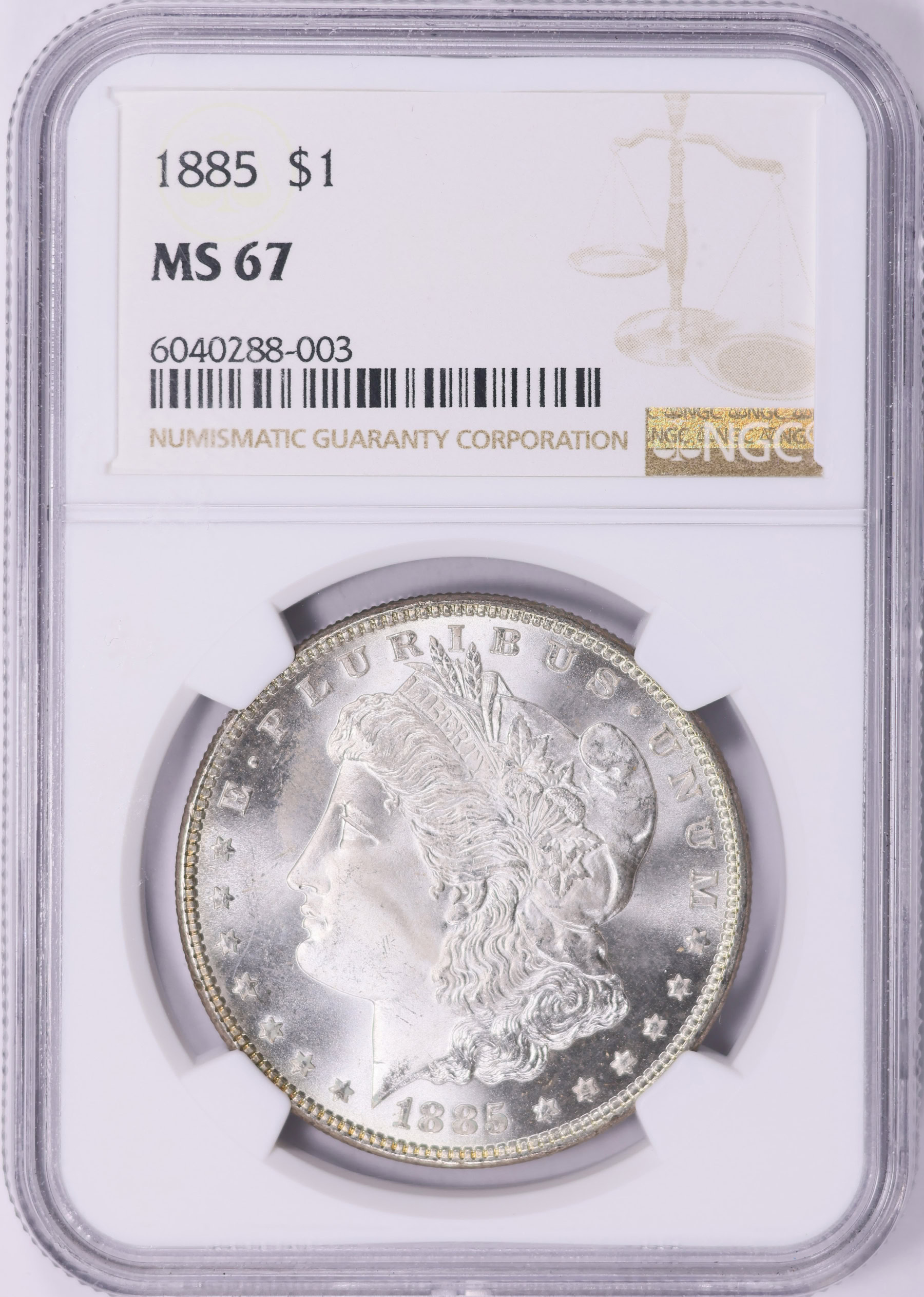 1885 Morgan Silver Dollar NGC MS-67 (Item 1873977) | GreatCollections ...