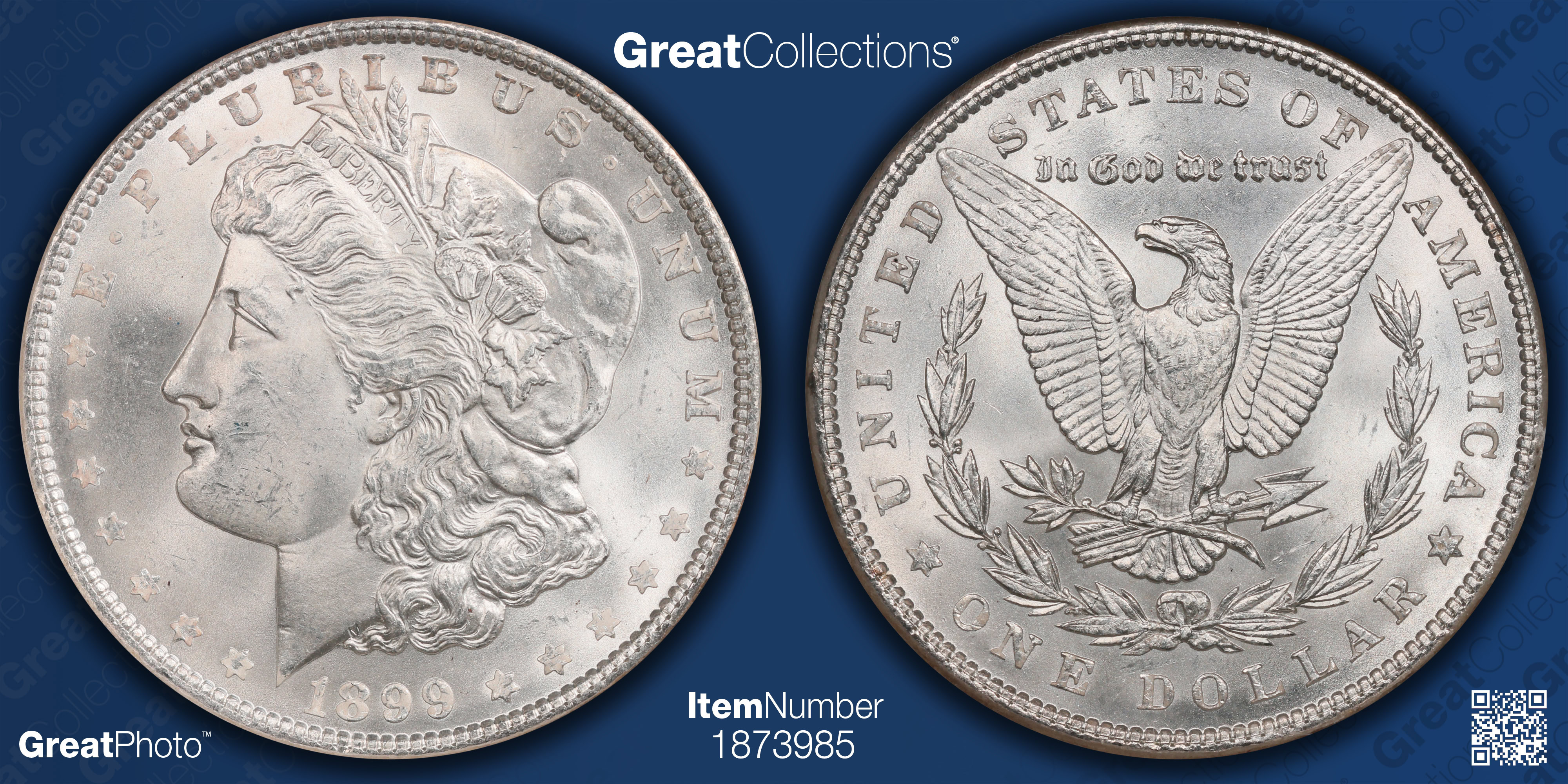 1899 Morgan Silver Dollar NGC MS-64 (Item 1873985) | GreatCollections ...