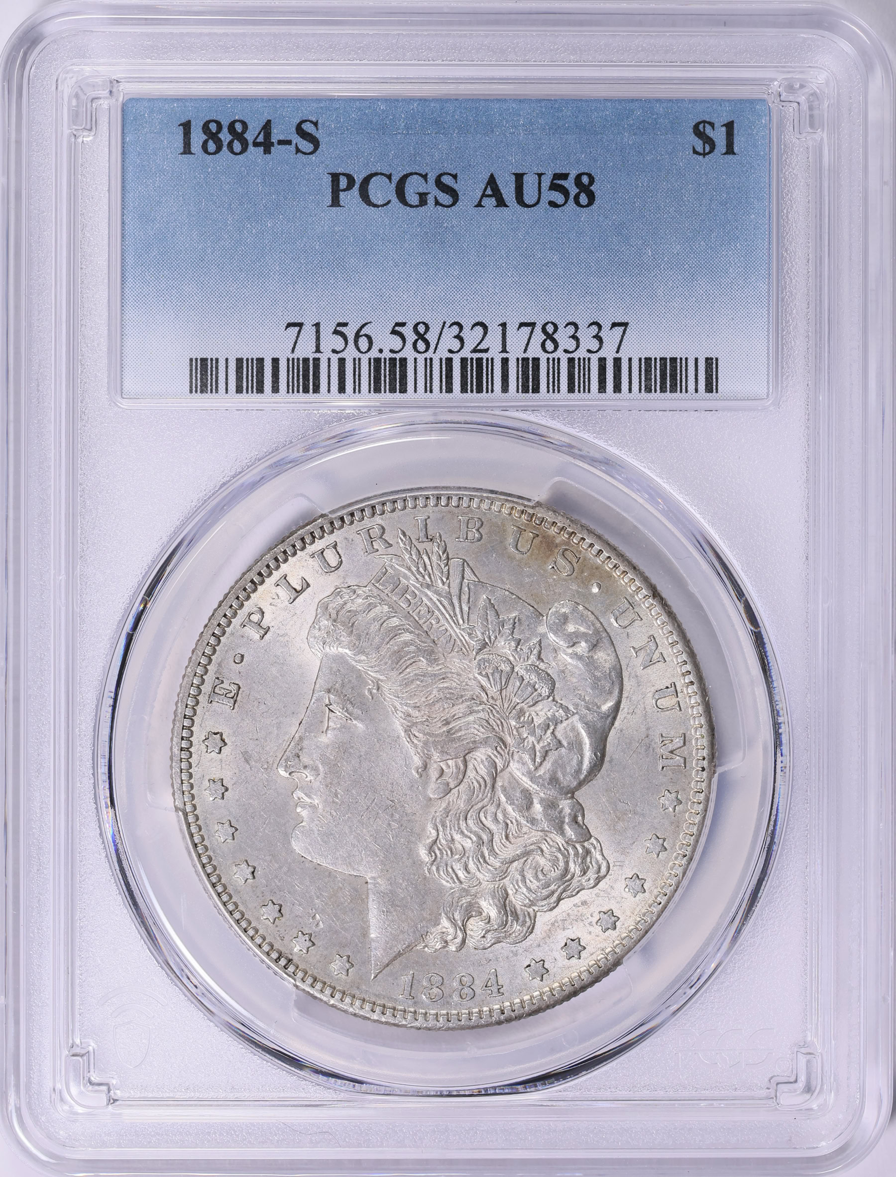 1884-S Morgan Silver Dollar PCGS AU-58 (Item 1874004) | GreatCollections Coin Auctions