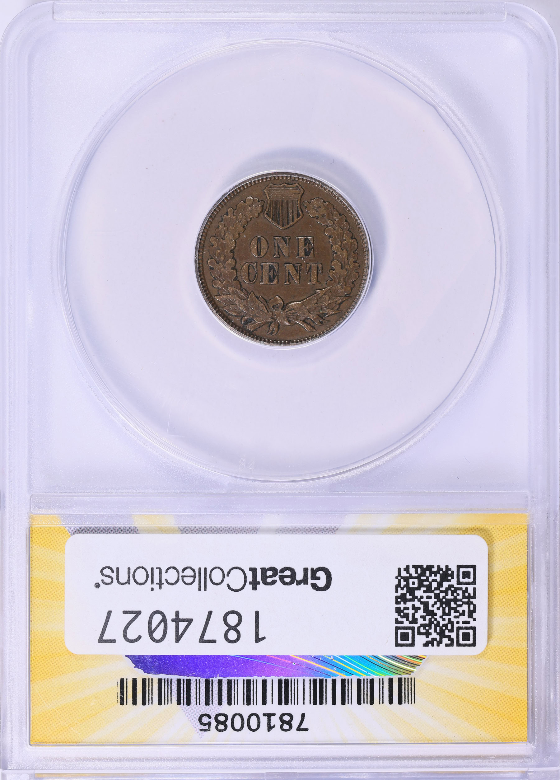 1871 Indian Cent ANACS VF-30 BN (Item 1874027) | GreatCollections Coin Auctions