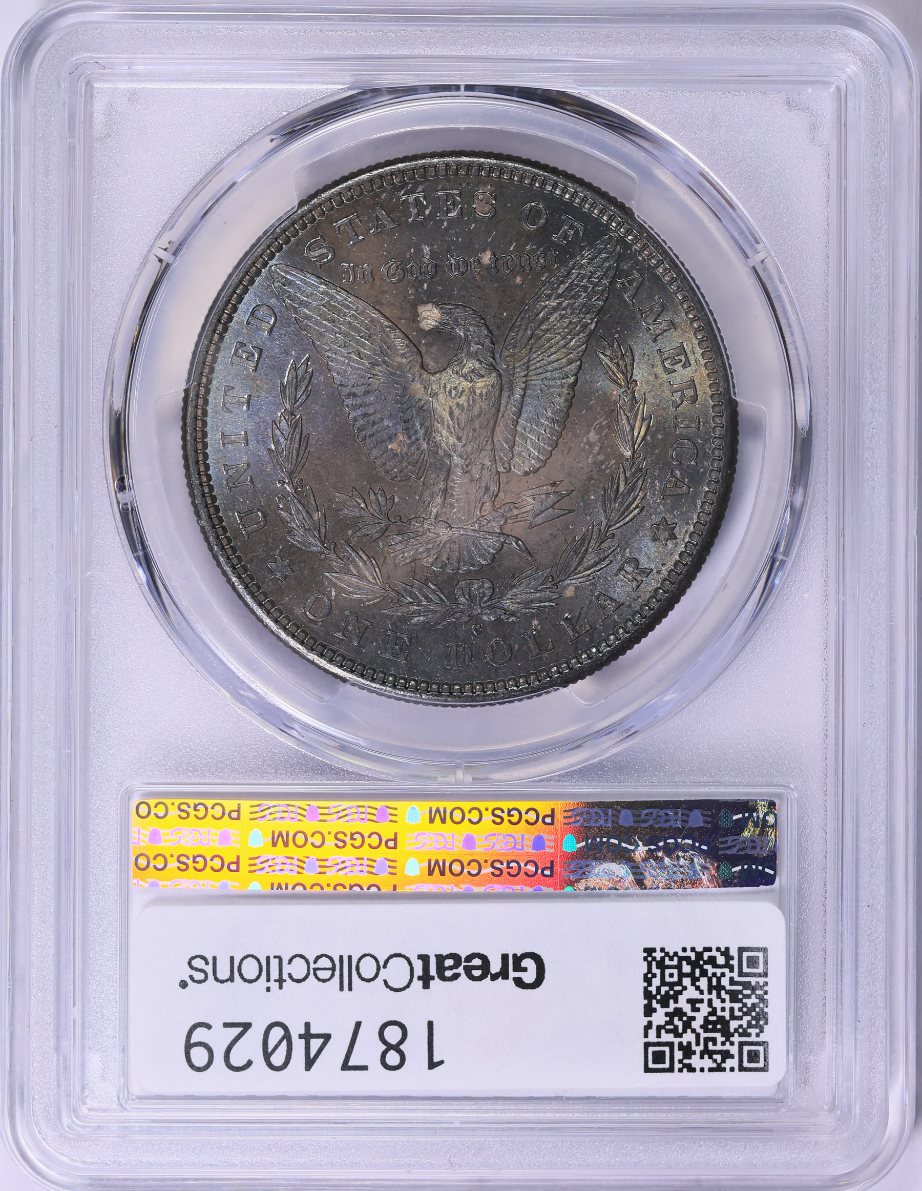 1881-S Morgan Silver Dollar PCGS MS-65 (Toned) (Item 1874029) | GreatCollections Coin Auctions