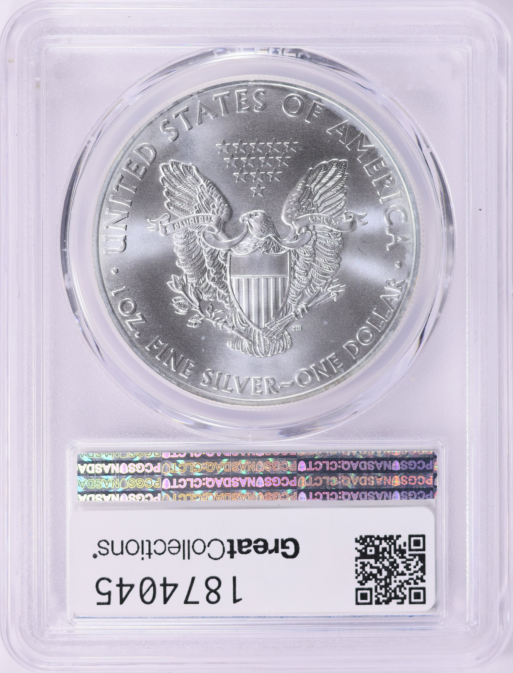 2015-(W) $1 Silver Eagle Struck at West Point PCGS MS-70 (Item 1874045) | GreatCollections Coin ...