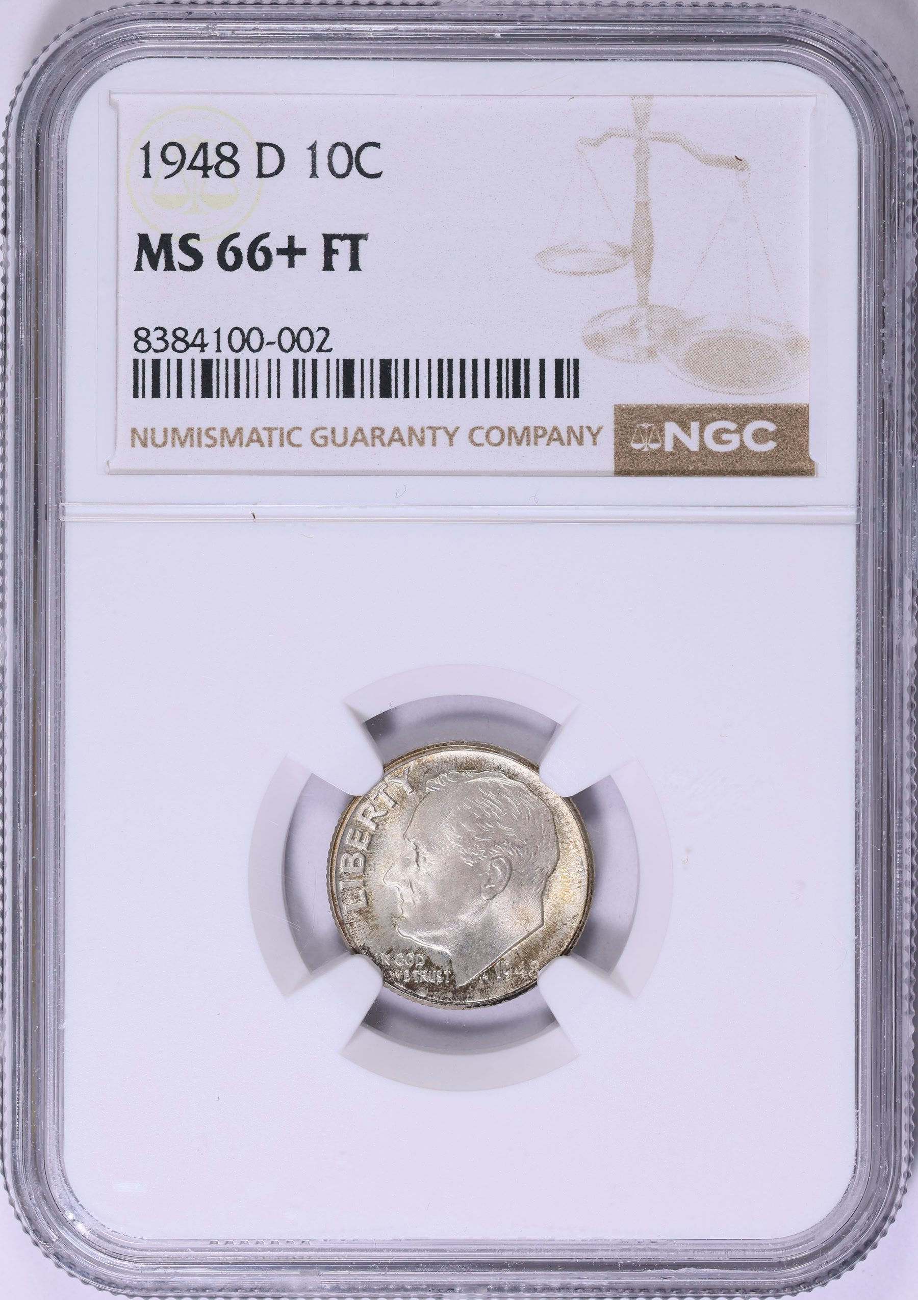 1948-D Roosevelt Dime NGC MS-66+ FT (Item 1874069) | GreatCollections Coin Auctions