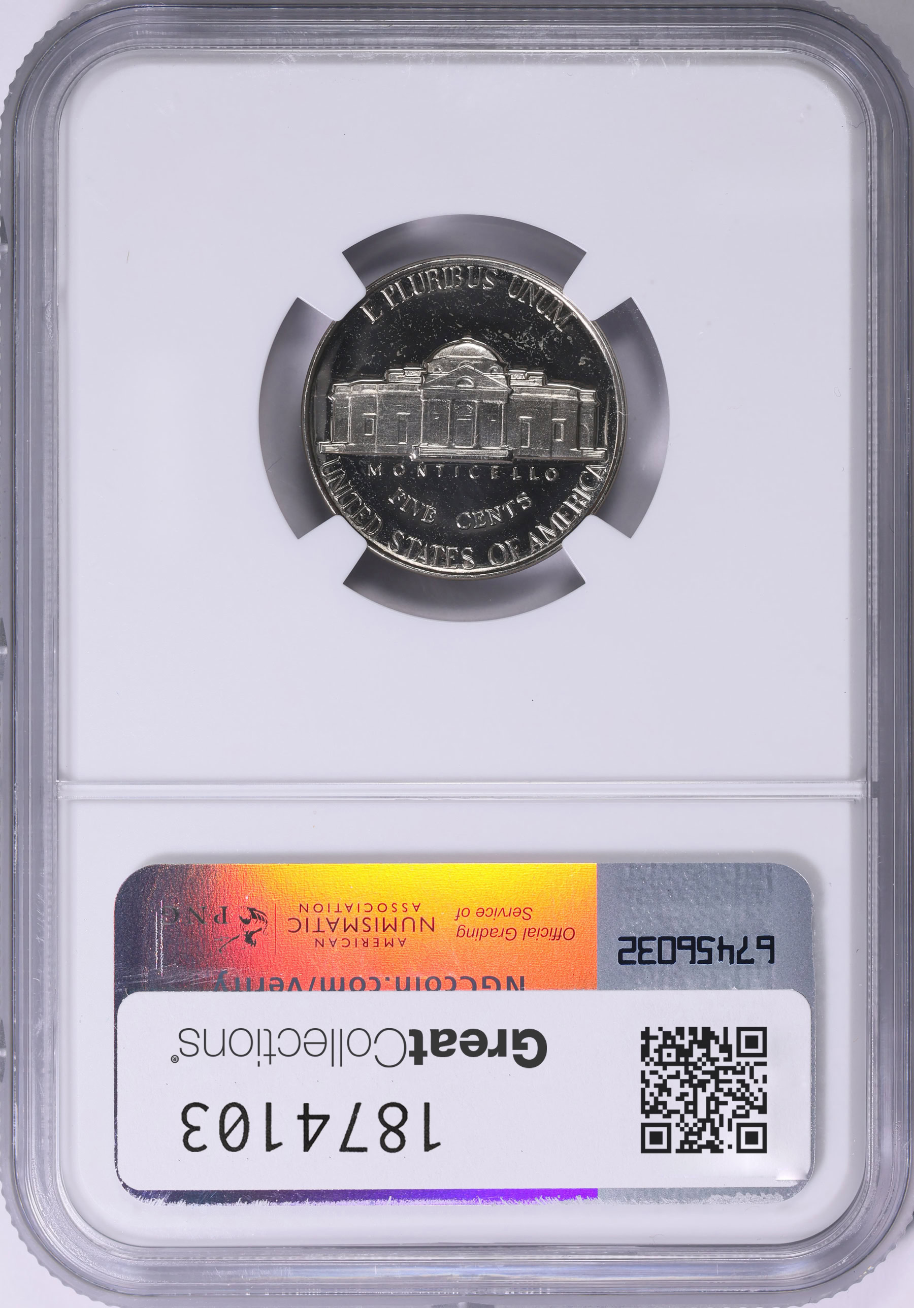 1954 Jefferson Nickel NGC Proof-66 CAMEO (Item 1874103) | GreatCollections Coin Auctions