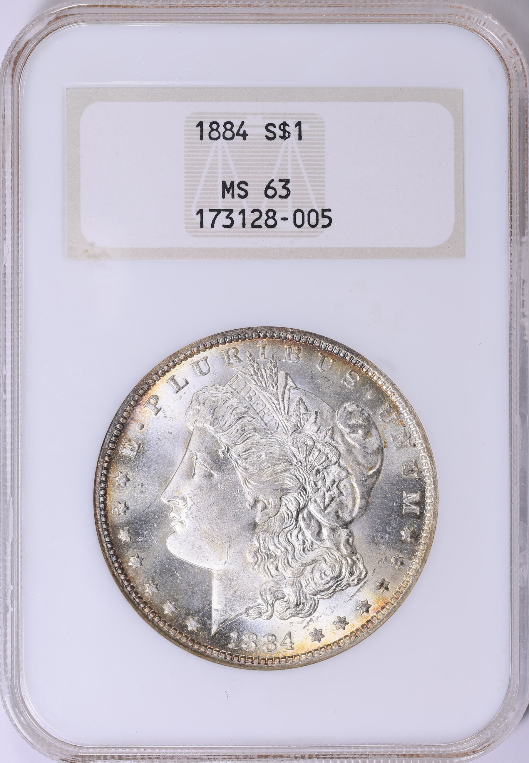 1884 Morgan Silver Dollar NGC MS-63 OH (Toned) (Item 1874138) | GreatCollections Coin Auctions