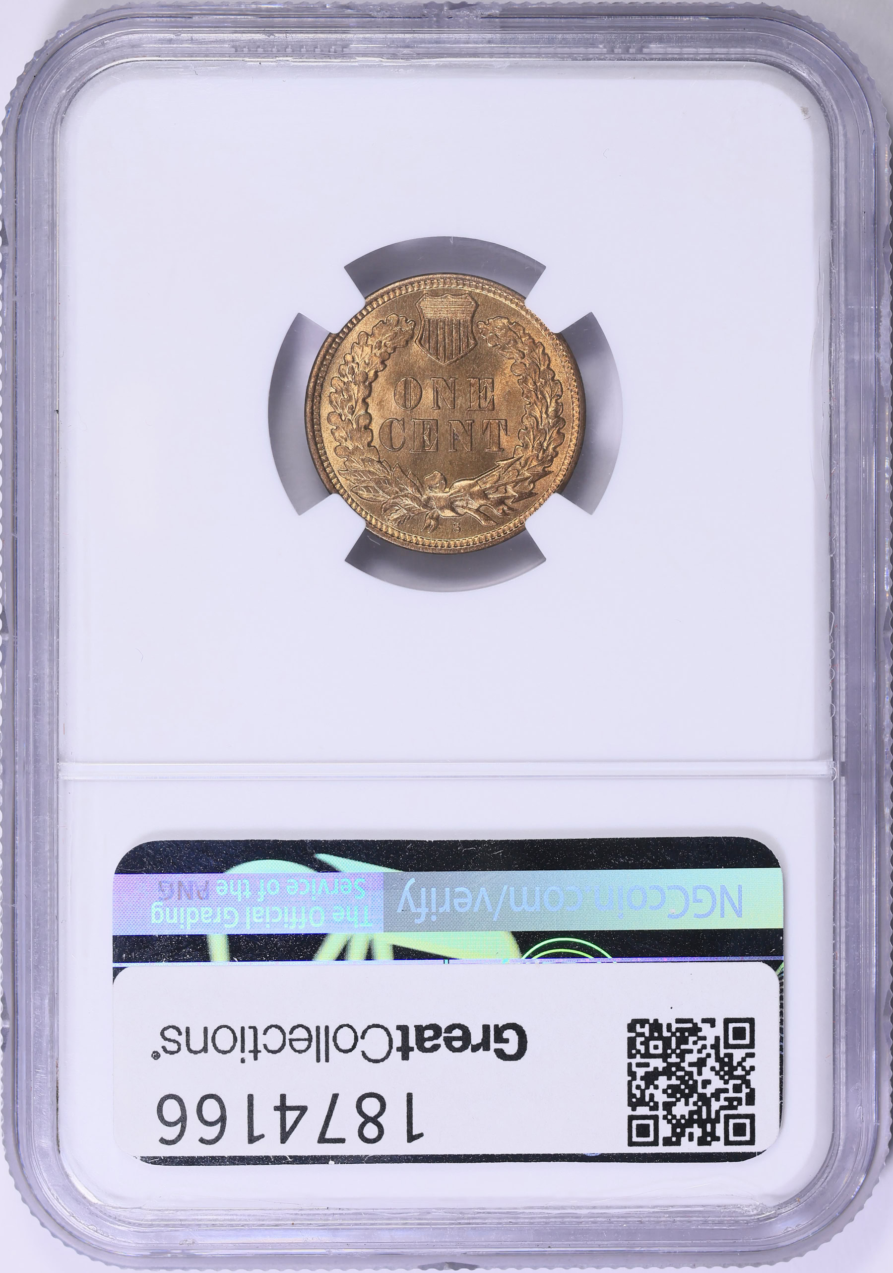 1909-S Indian Cent NGC MS-66 RD (Item 1874166) | GreatCollections Coin Auctions