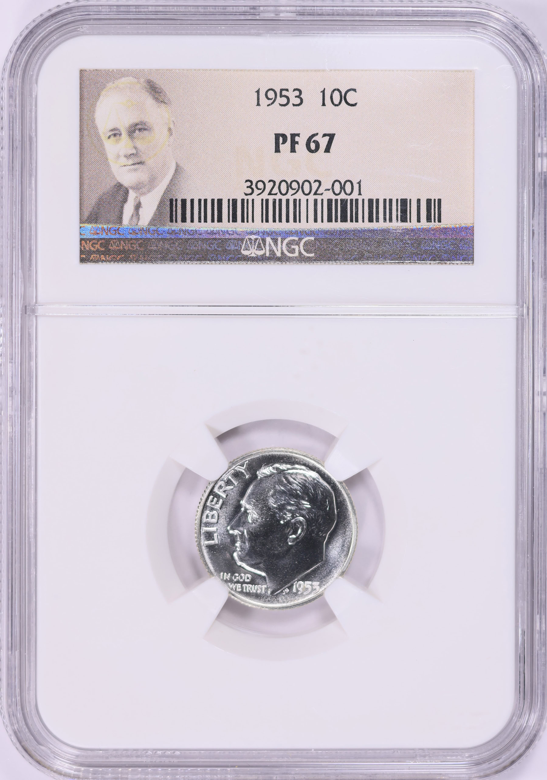 1953 Roosevelt Dime NGC Proof-67 (Roosevelt Label) (Item 1874360 ...