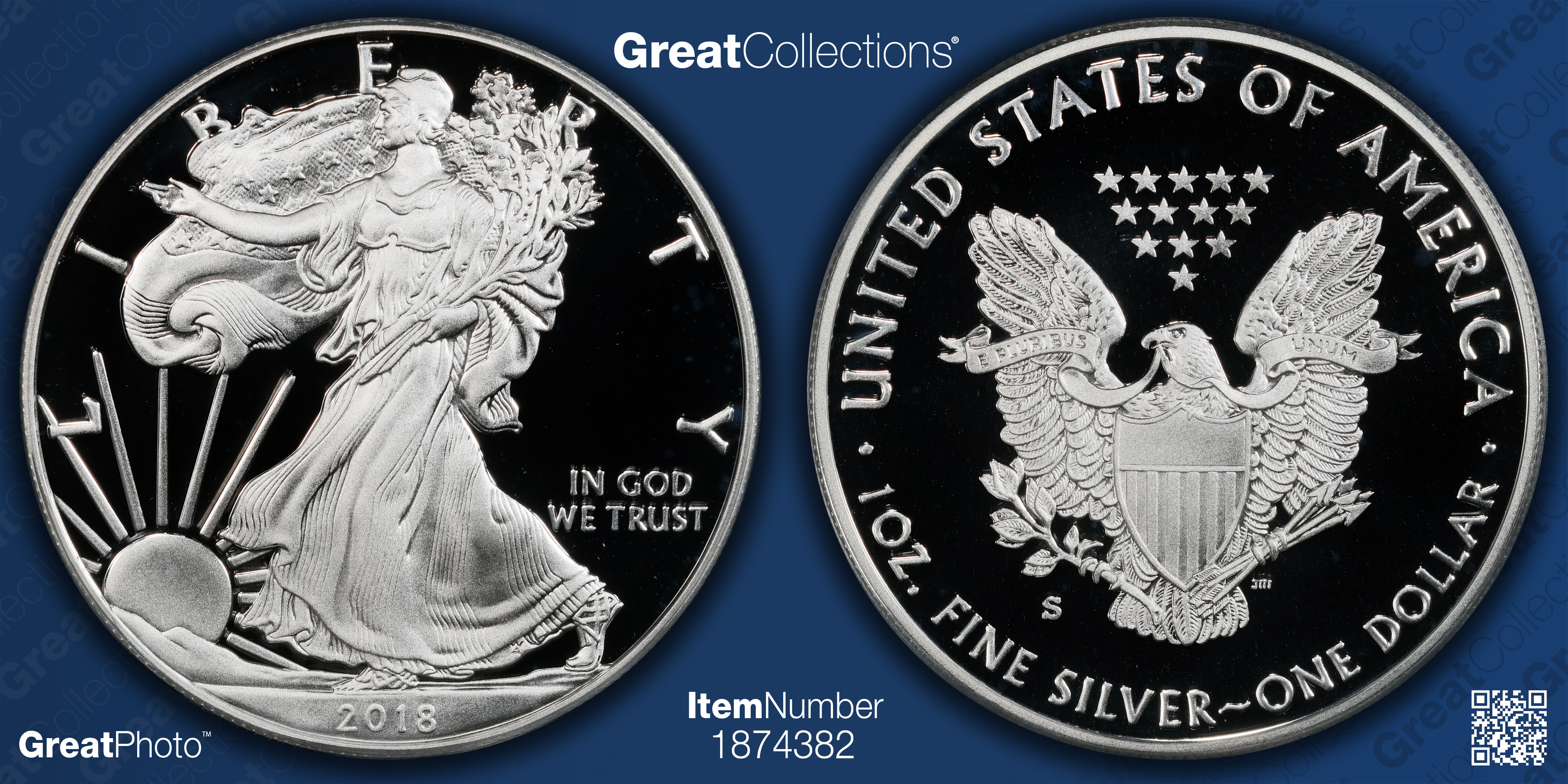 2018-S $1 Silver Eagle (From the Limited Edition Proof Set) First ...