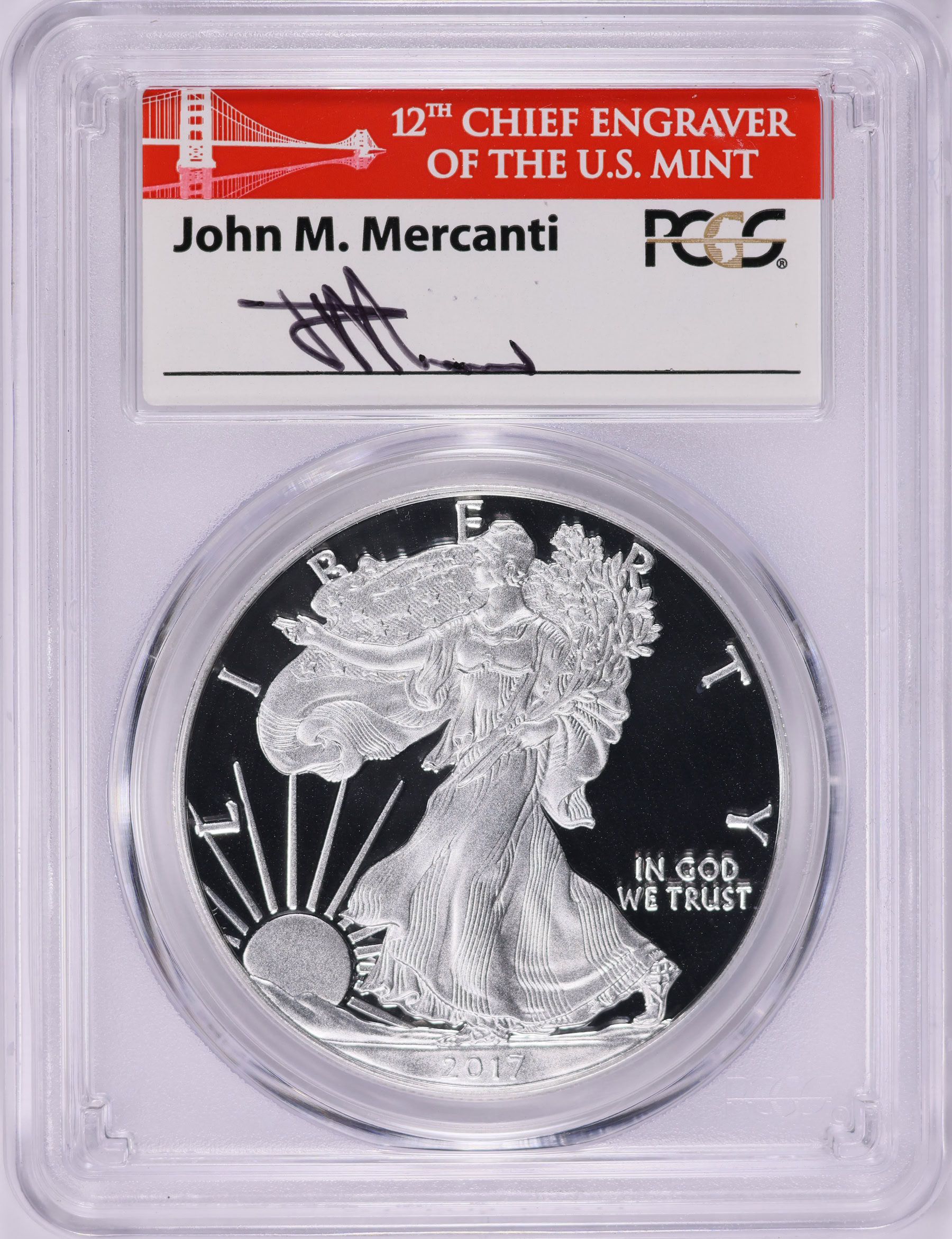 2017-S $1 Silver Eagle (From the Limited Edition Proof Set) First Day of Issue PCGS Proof-70 ...