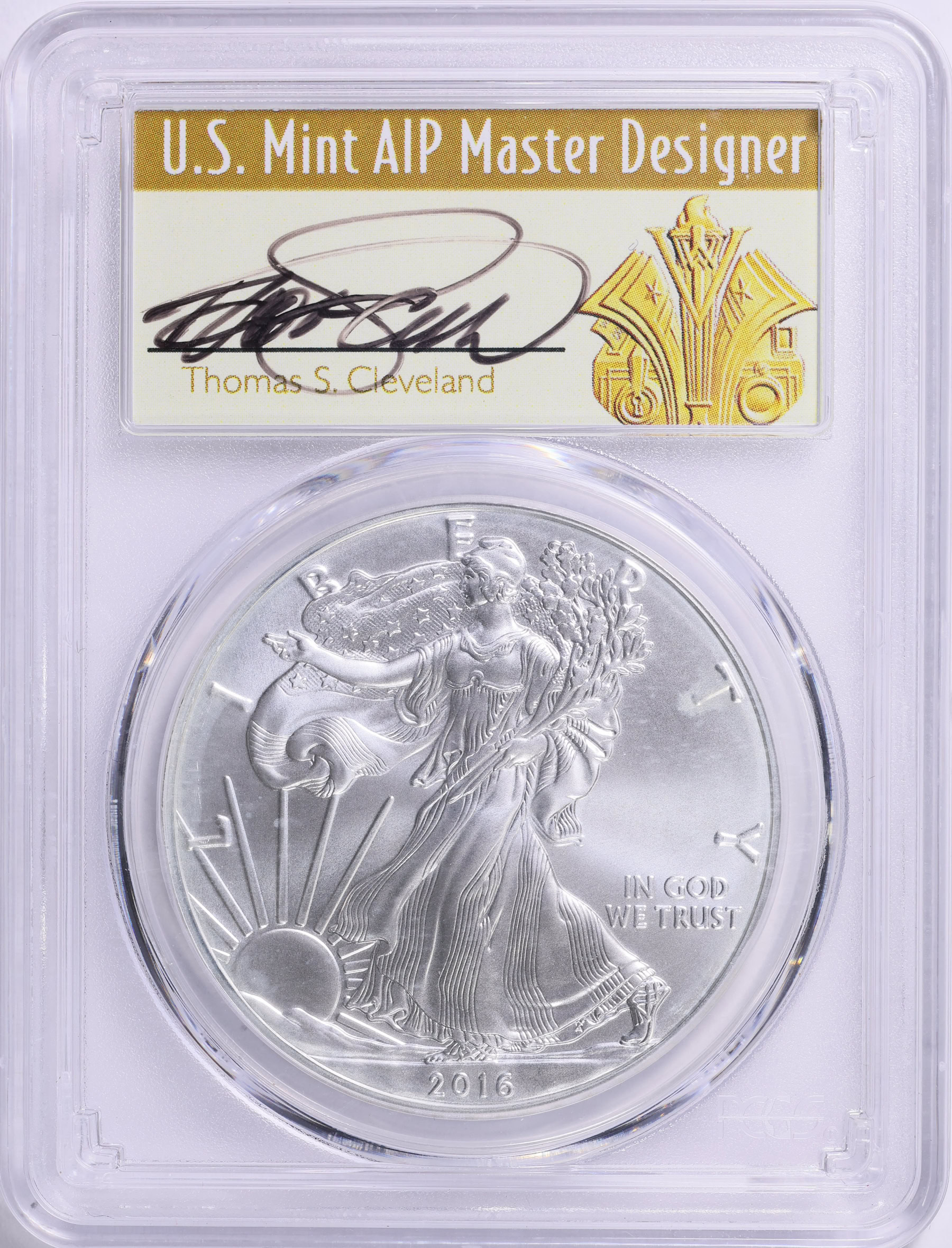 2016-W $1 Silver Eagle Burnished 30th Anniversary Lettered Edge First Day of Issue West Point ...