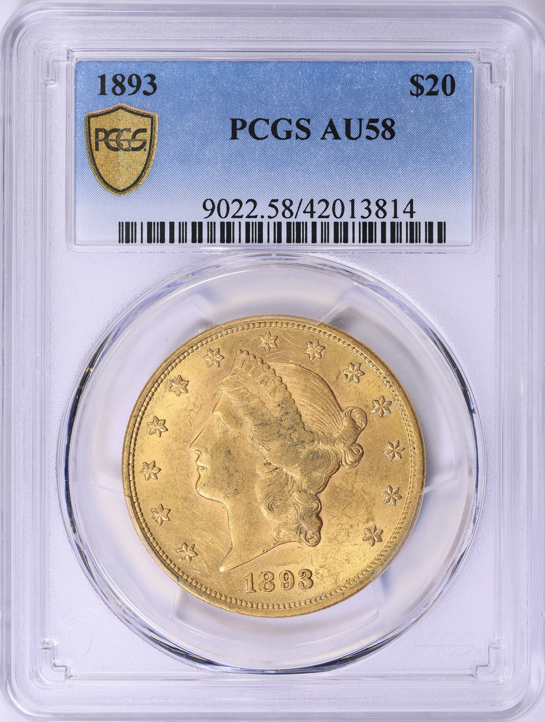 1893 Liberty Gold Double Eagle PCGS AU-58 (Item 1874420) | GreatCollections Coin Auctions