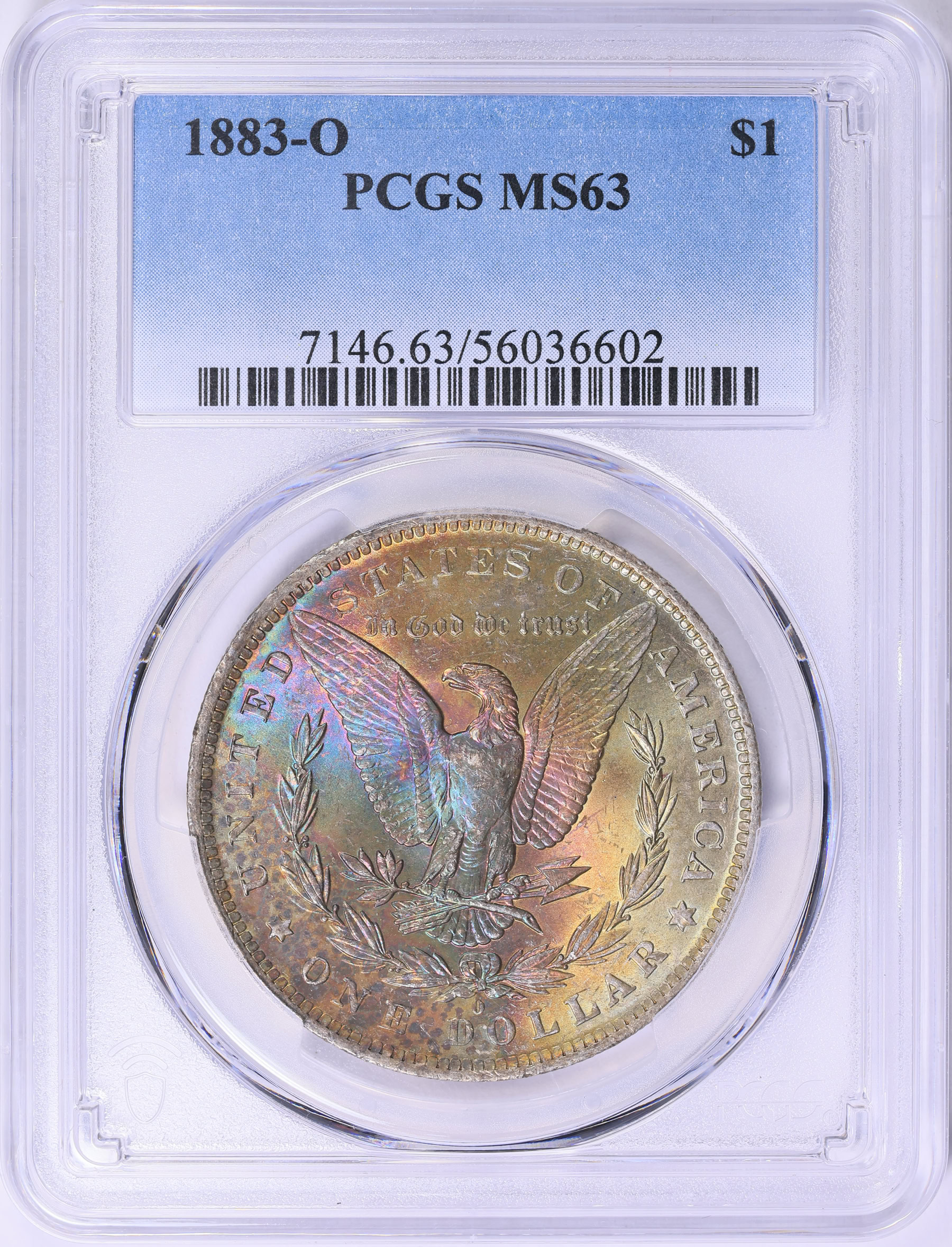 1883-O Morgan Silver Dollar PCGS MS-63 (Toned) (Item 1874631) | GreatCollections Coin Auctions