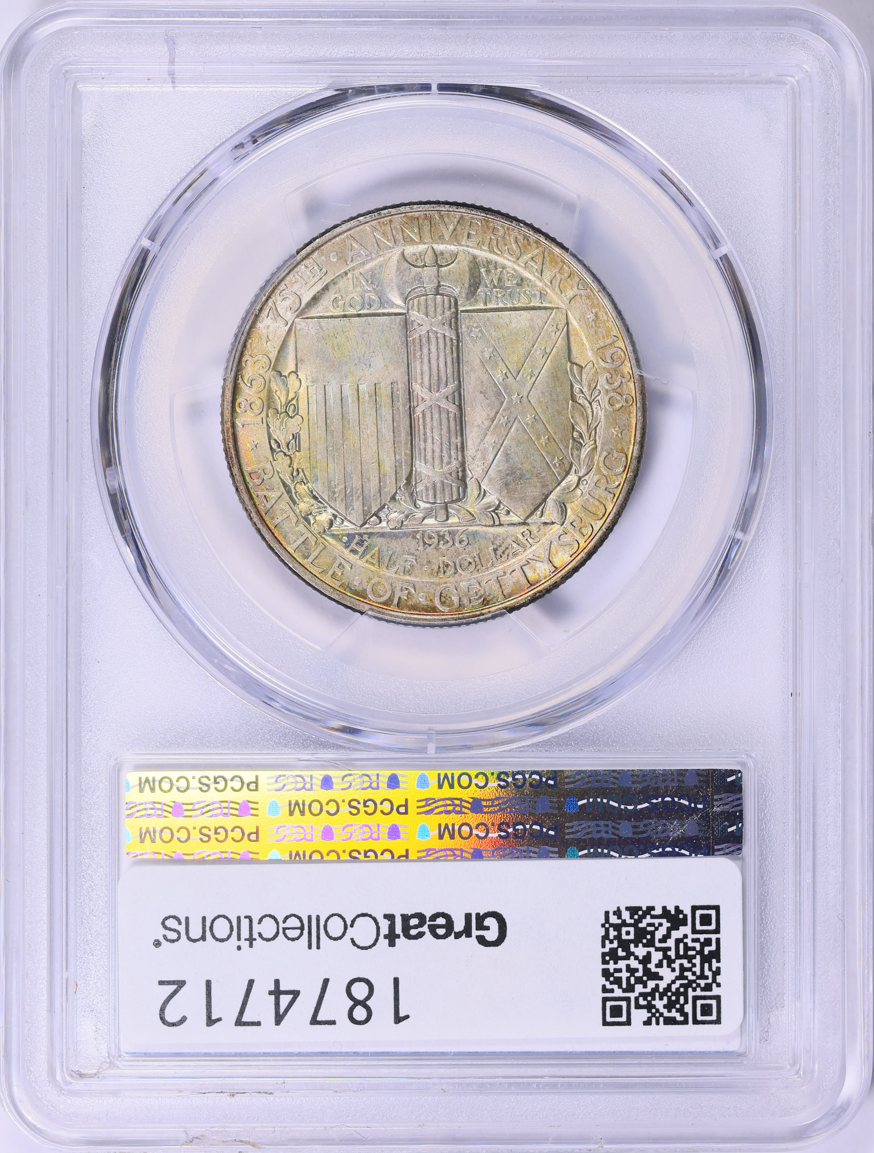 1936 Battle of Gettysburg 75th Anniversary Half Dollar PCGS MS-67 (CAC ...