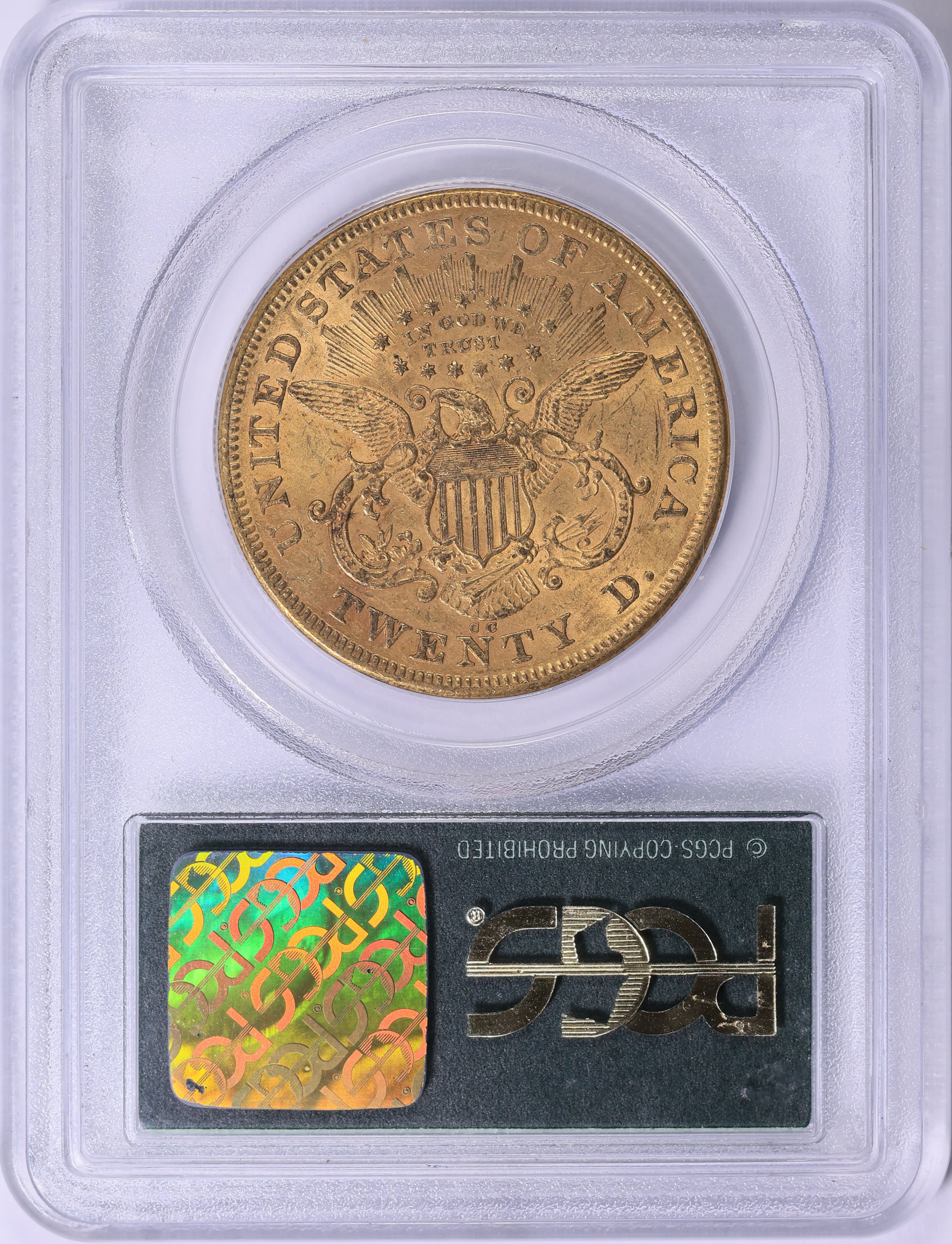 1873-CC Liberty Gold Double Eagle PCGS AU-53 (CAC Green) OGH (Item 1874713) | GreatCollections ...