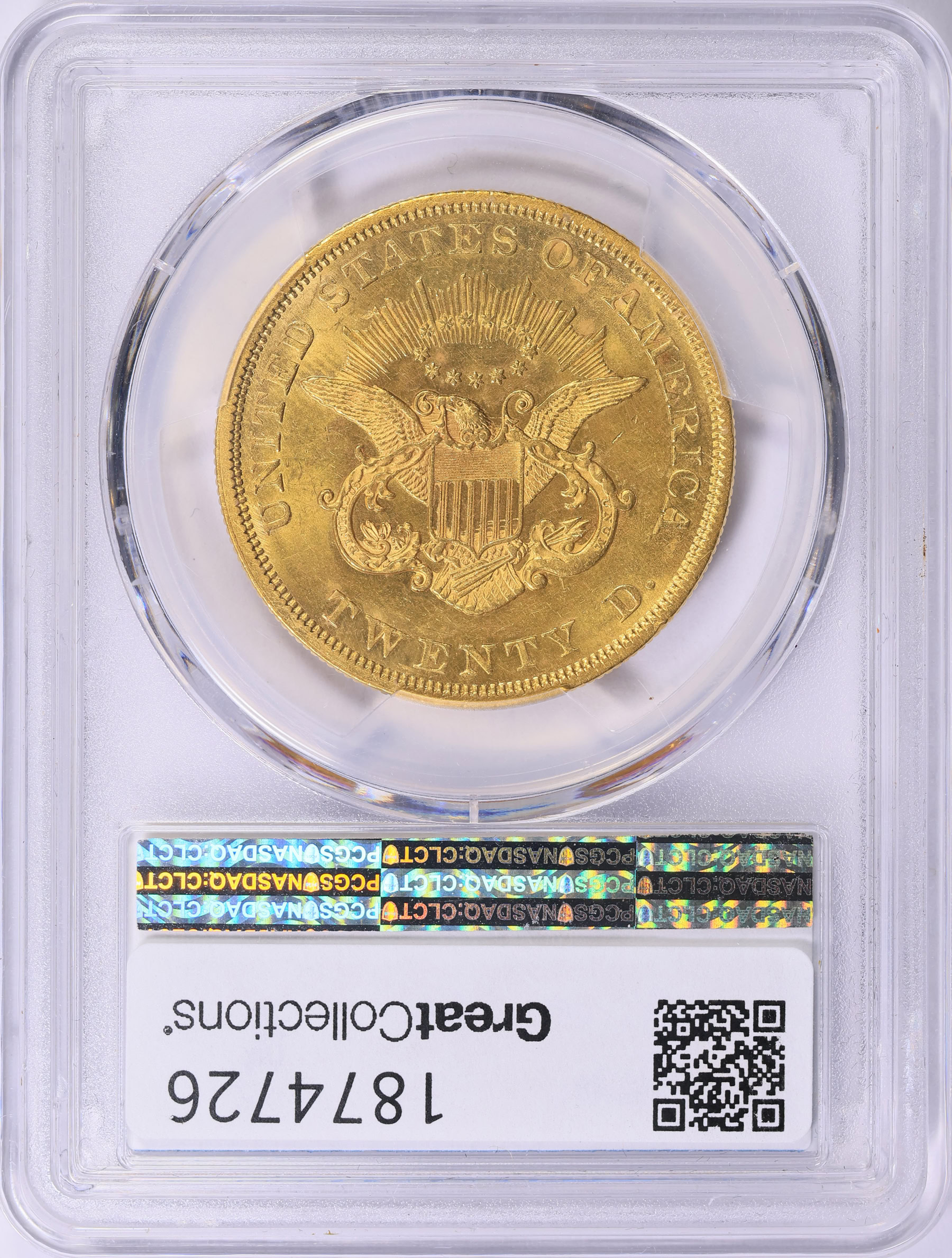 1850 Liberty Gold Double Eagle PCGS MS-63 (Item 1874726) | GreatCollections Coin Auctions