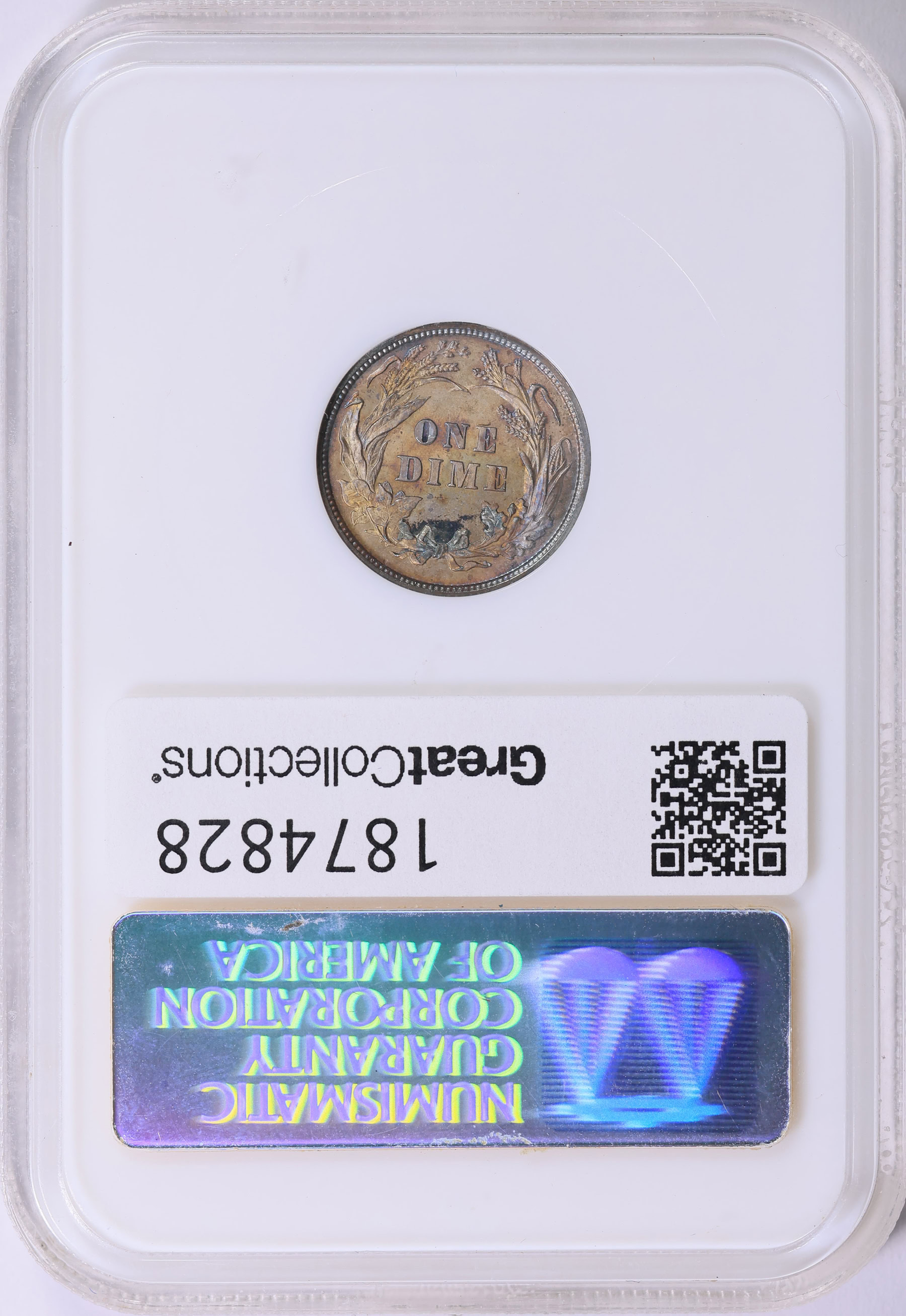 1896 Barber Dime NGC Proof-67 (CAC Green) OH (Toned) (Item 1874828 ...