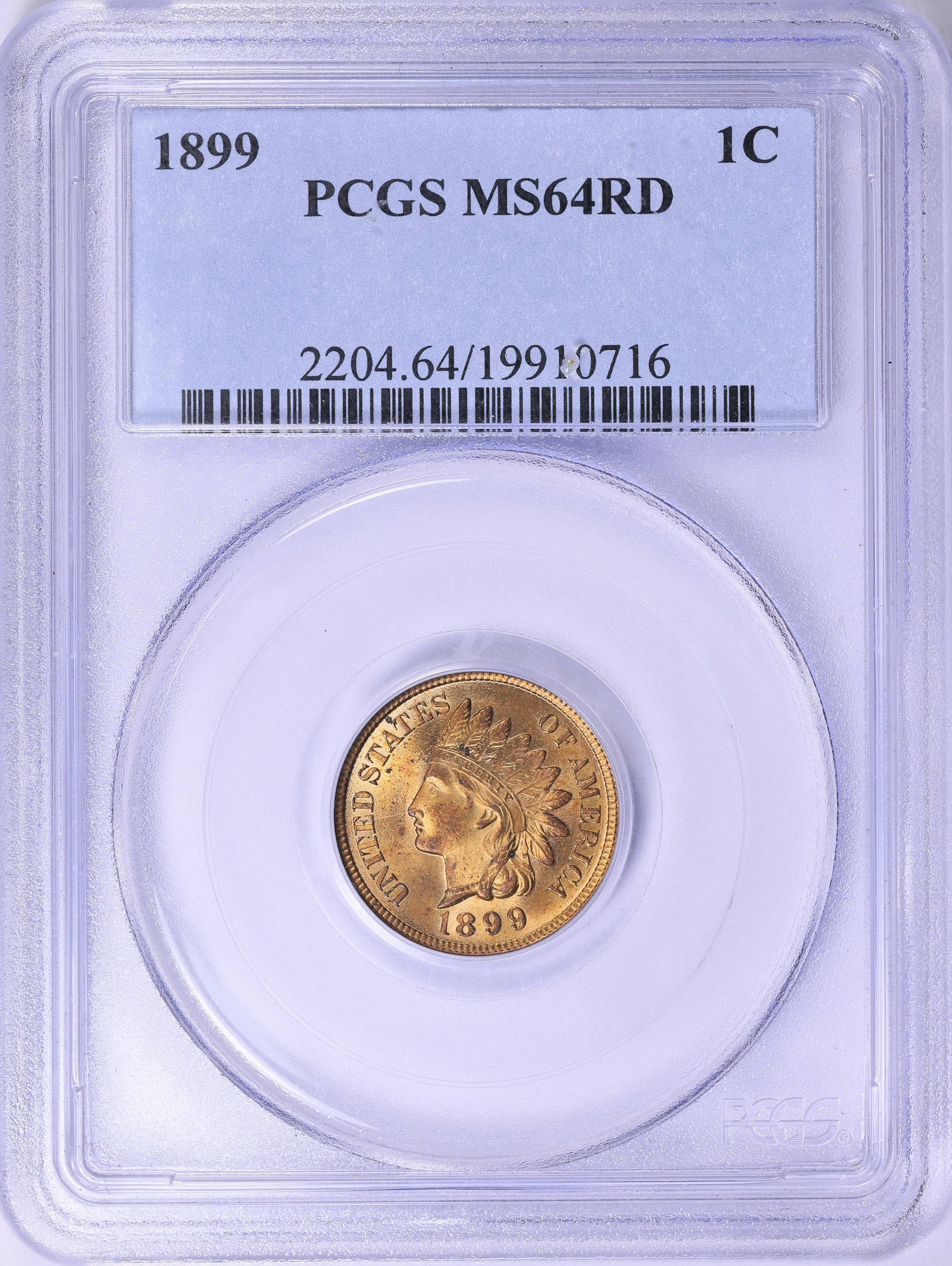 1899 Indian Cent PCGS MS-64 RD (Item 1874920) | GreatCollections Coin Auctions