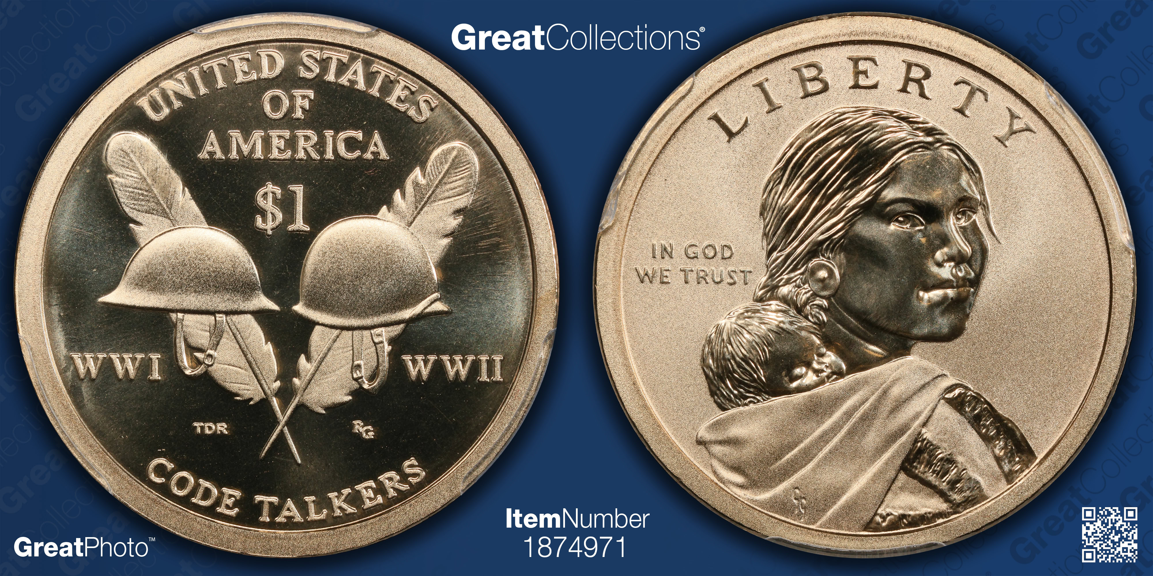 2016-S Sacagawea Dollar Wartime Code Talkers Enhanced Finish (From the ...