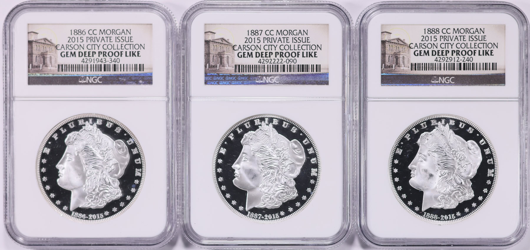 1886-88-CC Morgan Dollar Carson City Collection Private Issue Medals ...