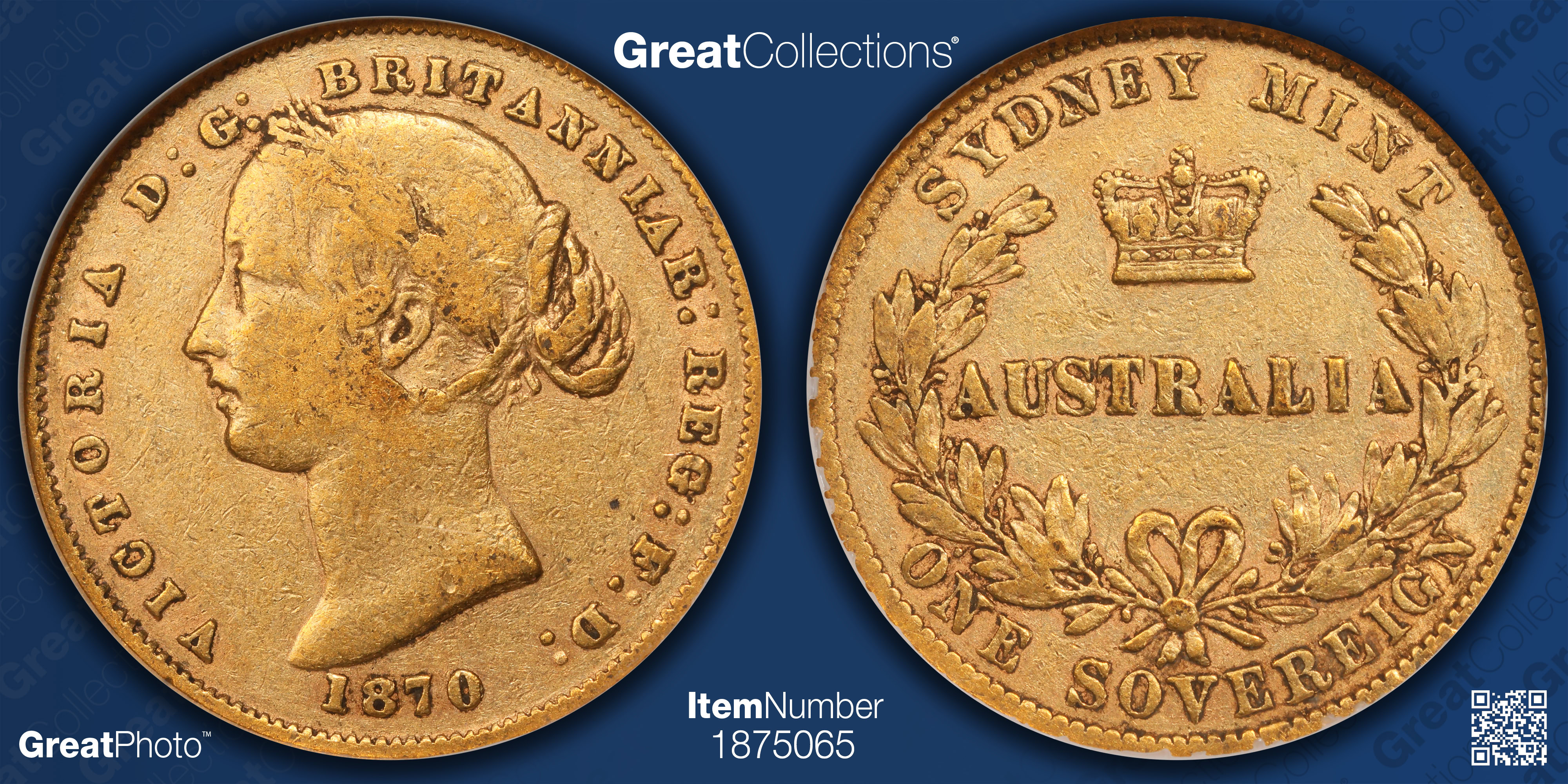 Australia 1870 Gold Sovereign KM-4 NGC F-15 (AGW = 0.2353 oz.) (Item ...