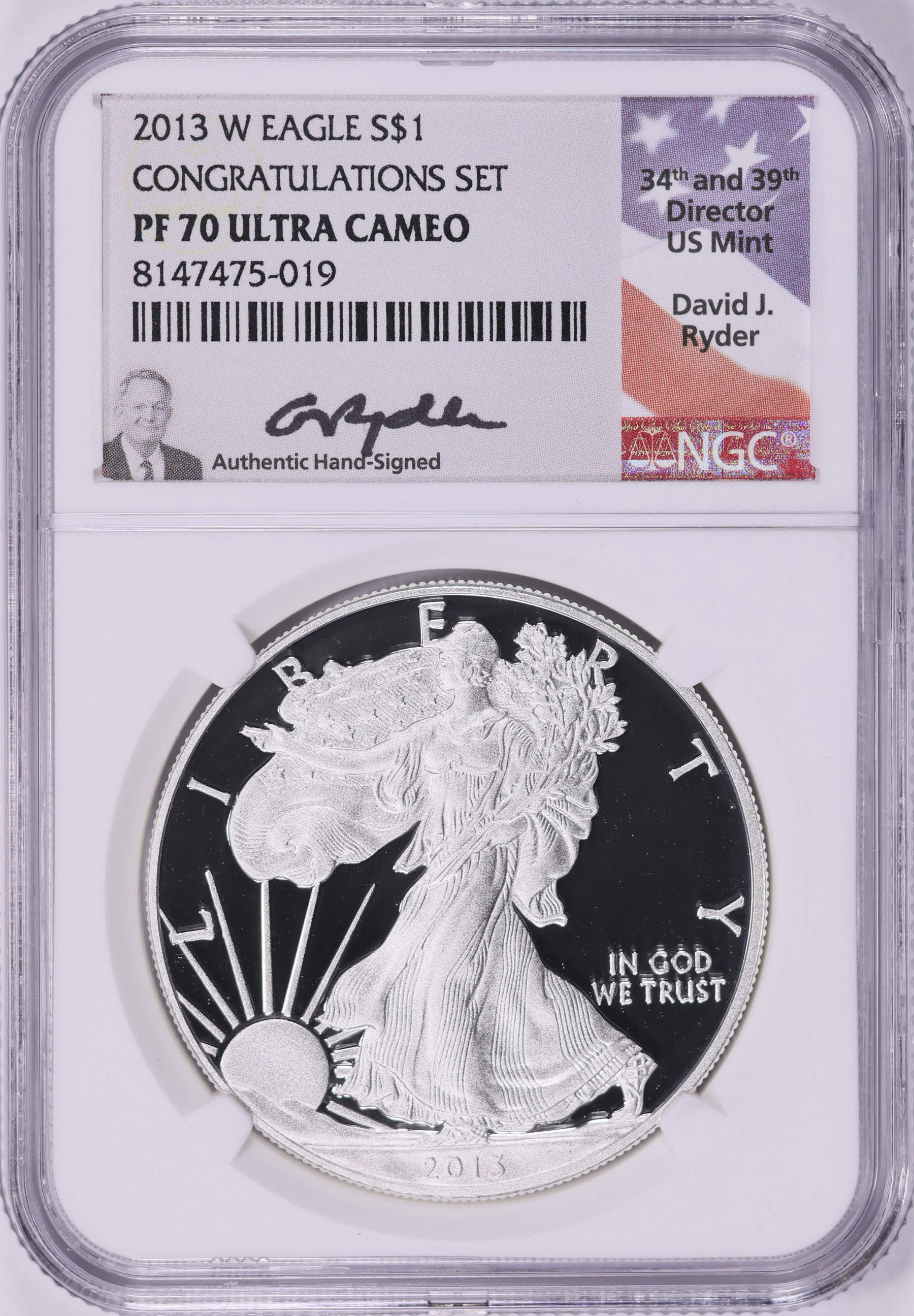 2013-W $1 Silver Eagle (From the Congratulations Set) NGC Proof-70 UC ...