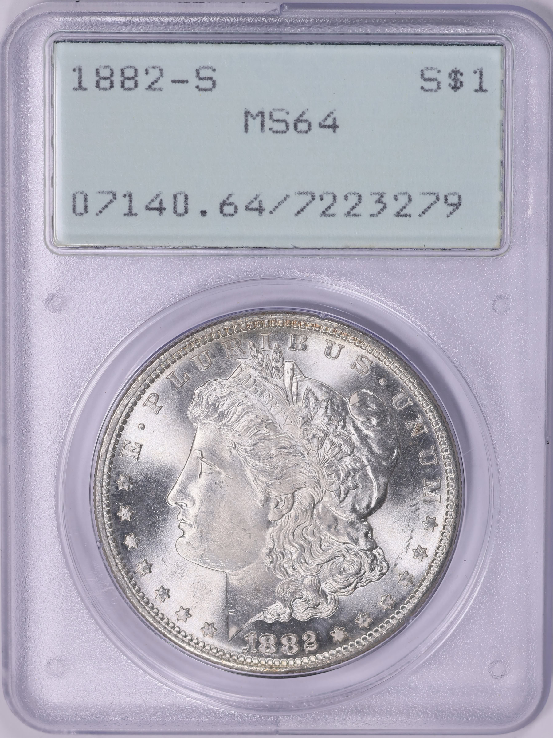 1882-S Morgan Silver Dollar PCGS MS-64 OGH (1st Gen) (Item 1875478 ...