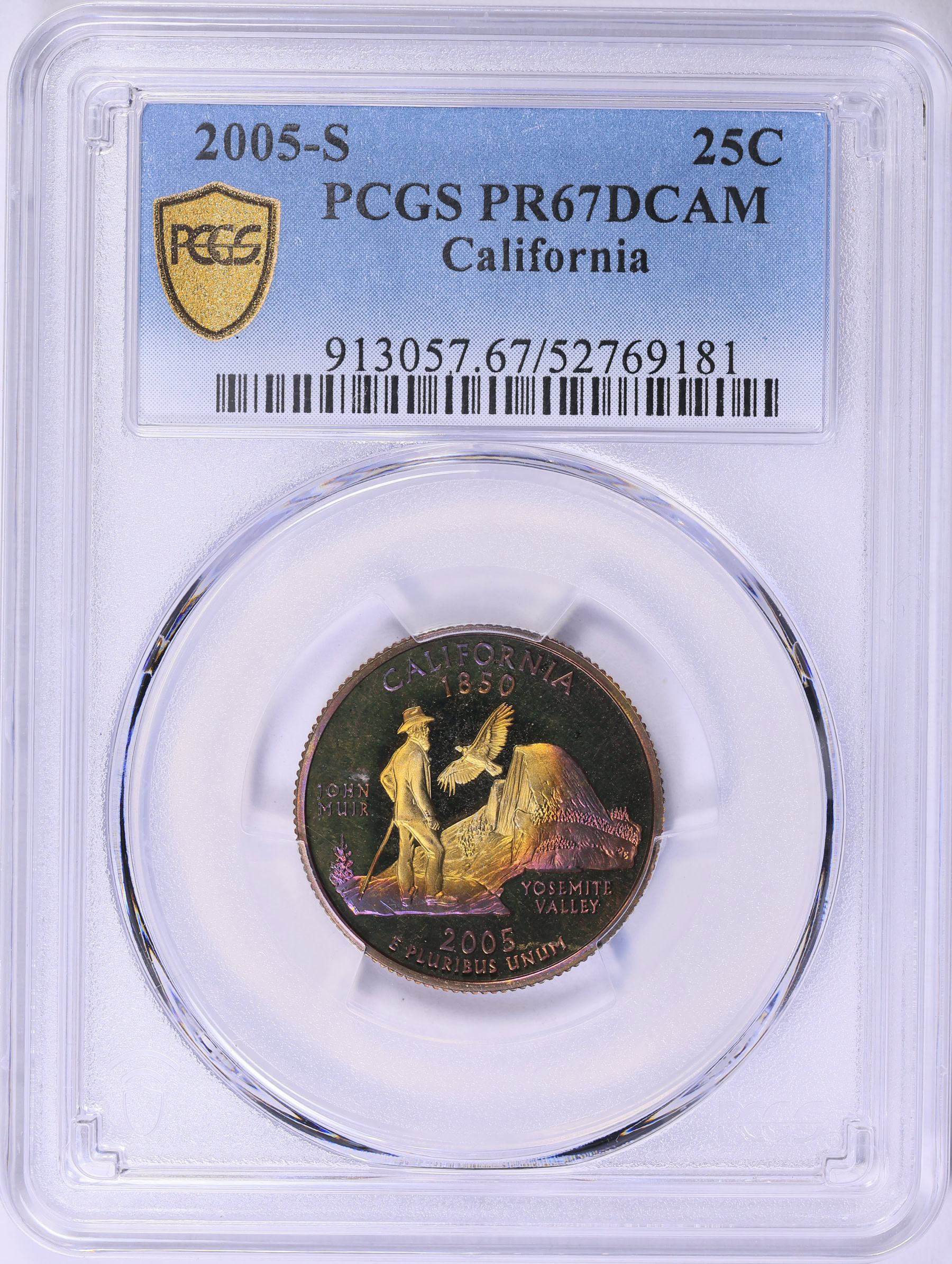 2005-S State Quarter California PCGS Proof-67 DCAM (Toned) (Item ...