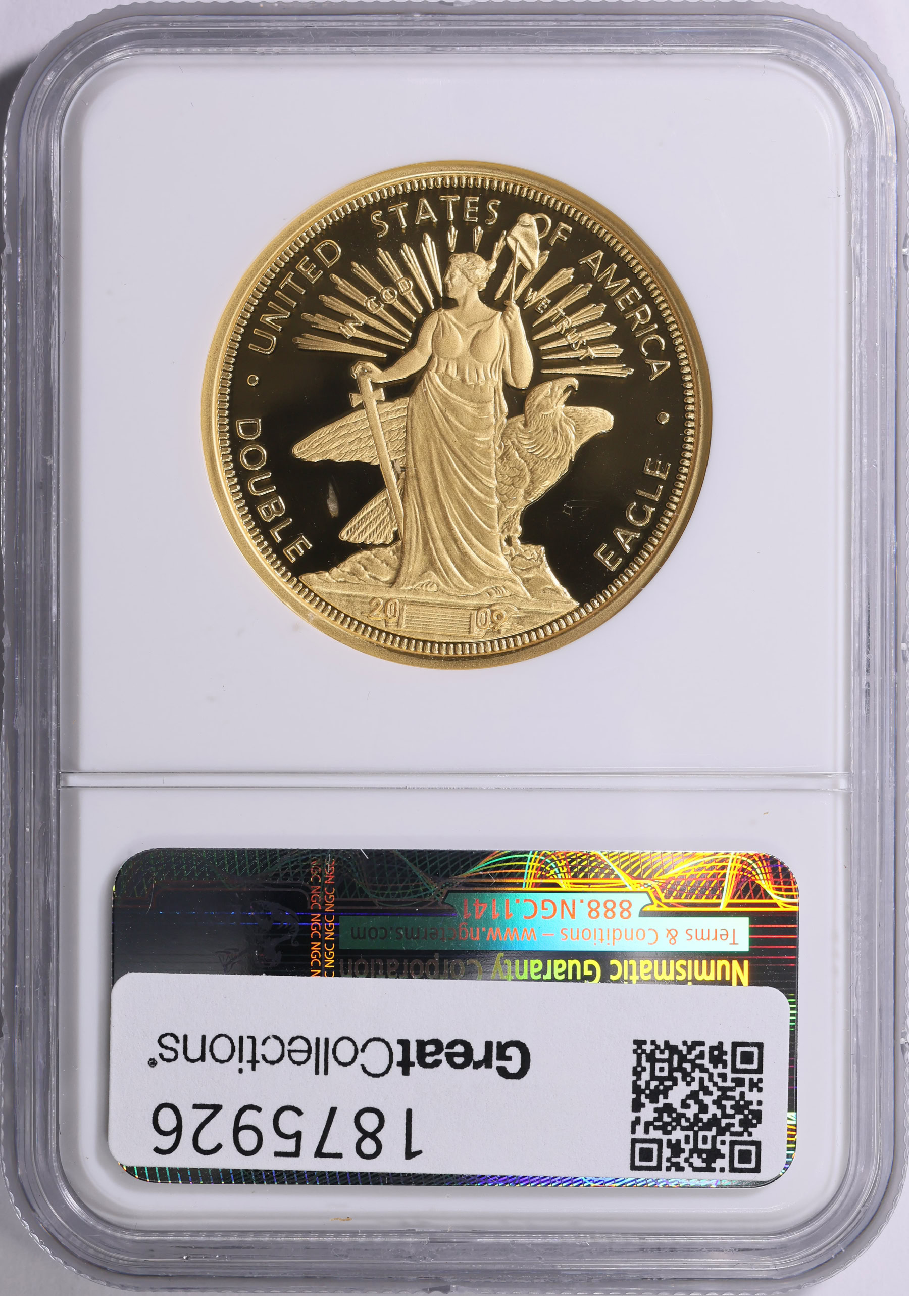 Pattern 1906 (Struck 2010) Gold Double Eagle Smithsonian Collection NGC ...