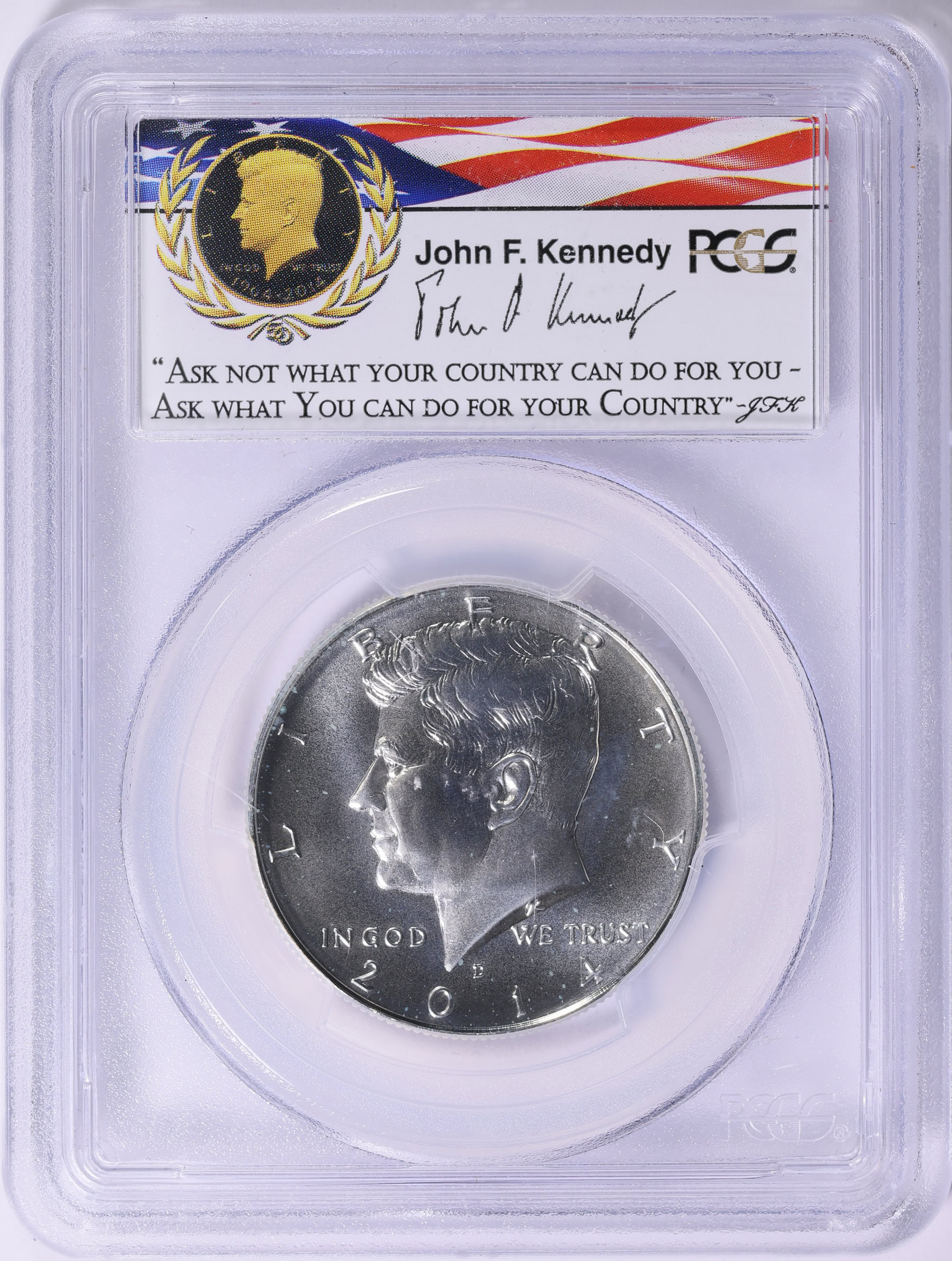 2014-D Kennedy Half Dollar Silver First Strike 50th Anniversary PCGS MS ...