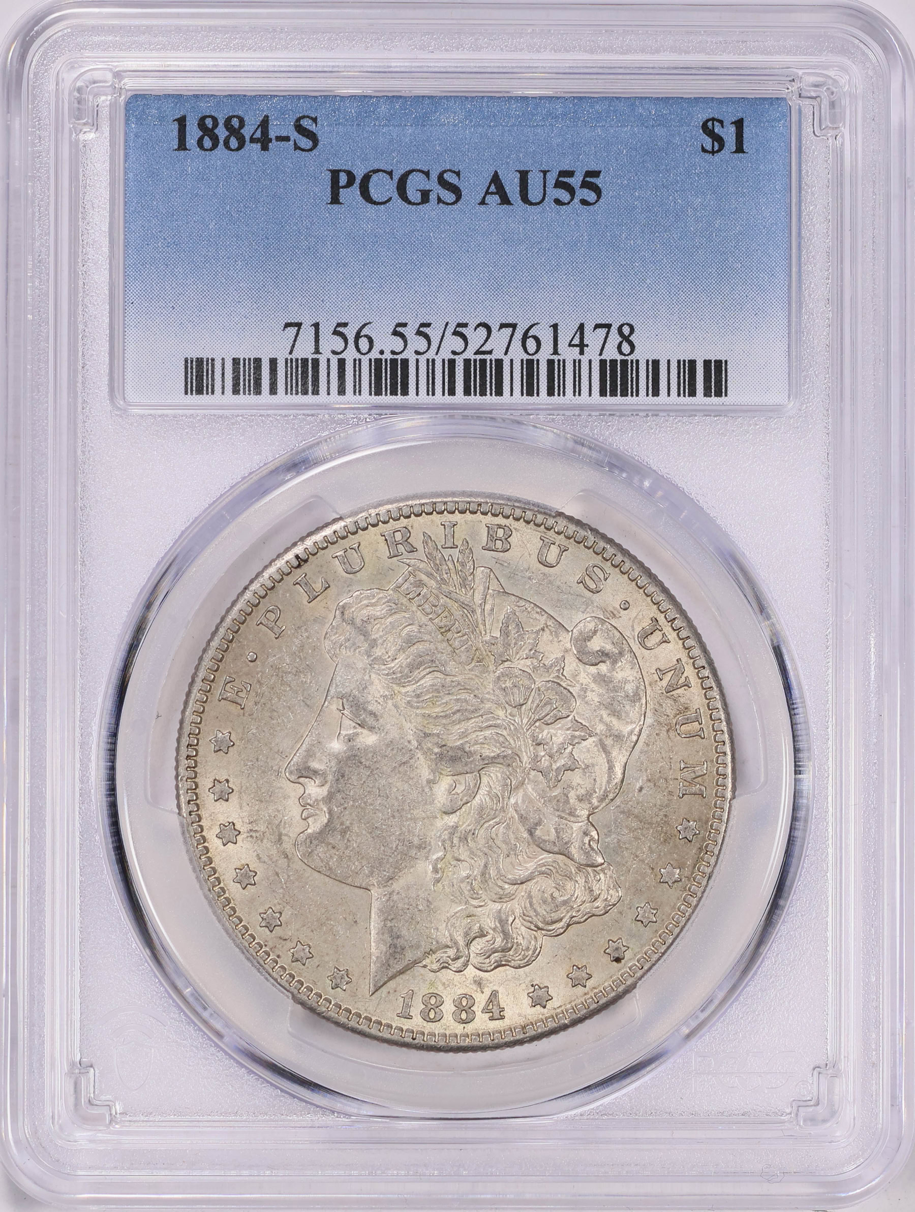 1884-S Morgan Silver Dollar PCGS AU-55 (Item 1876224) | GreatCollections Coin Auctions