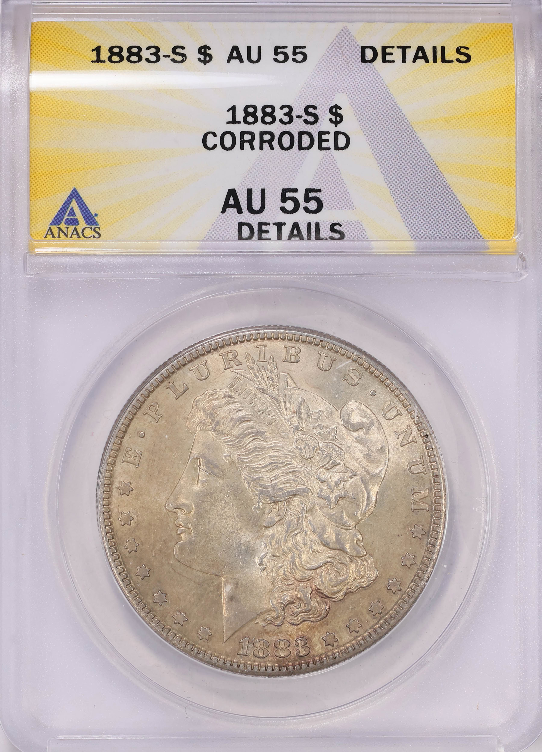 1883-S Morgan Silver Dollar ANACS AU-55 Details (Item 1876246) | GreatCollections Coin Auctions