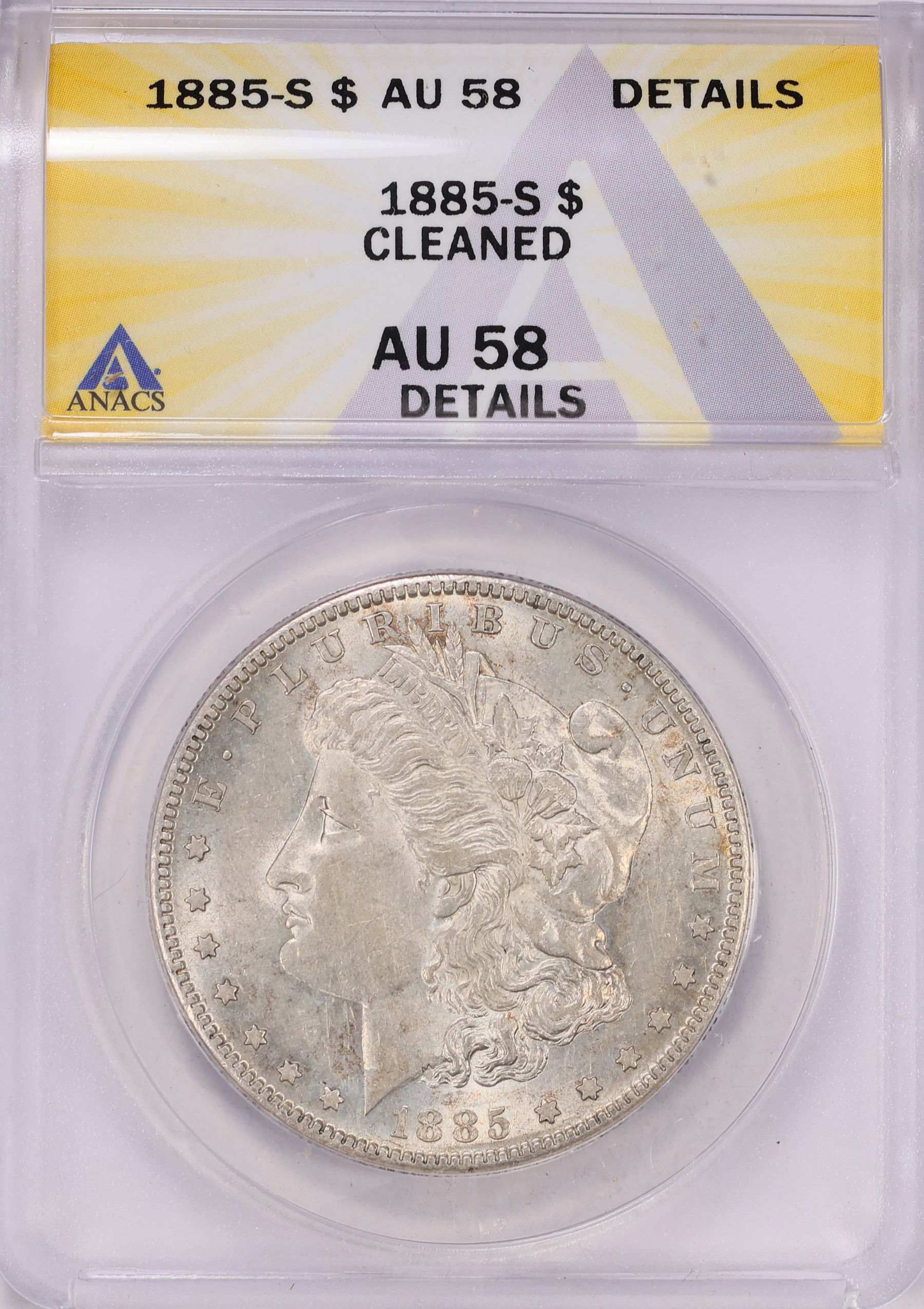 1885-S Morgan Silver Dollar ANACS AU-58 Details (Item 1876254 ...