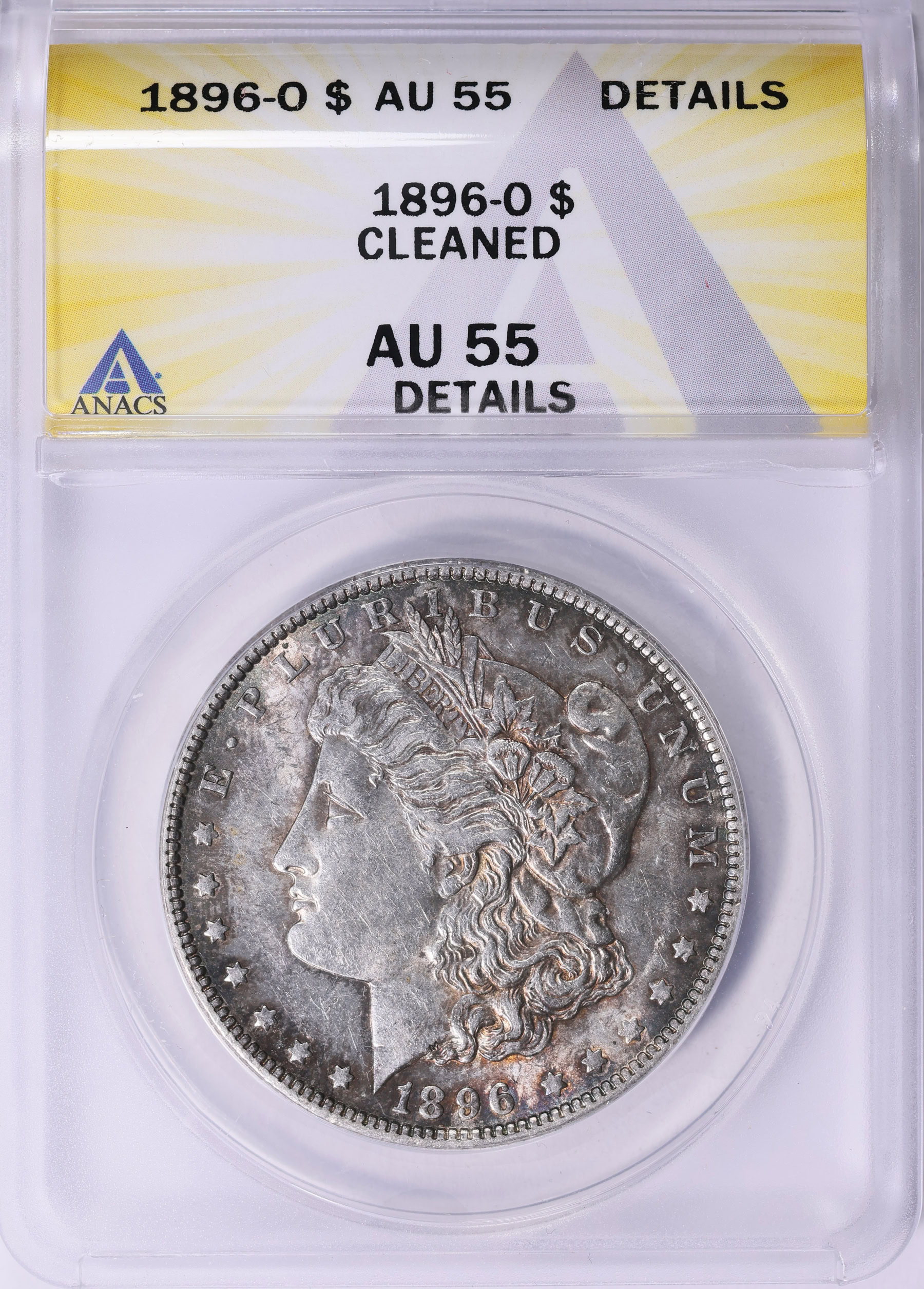 1896-O Morgan Silver Dollar ANACS AU-55 Details (Item 1876381) | GreatCollections Coin Auctions
