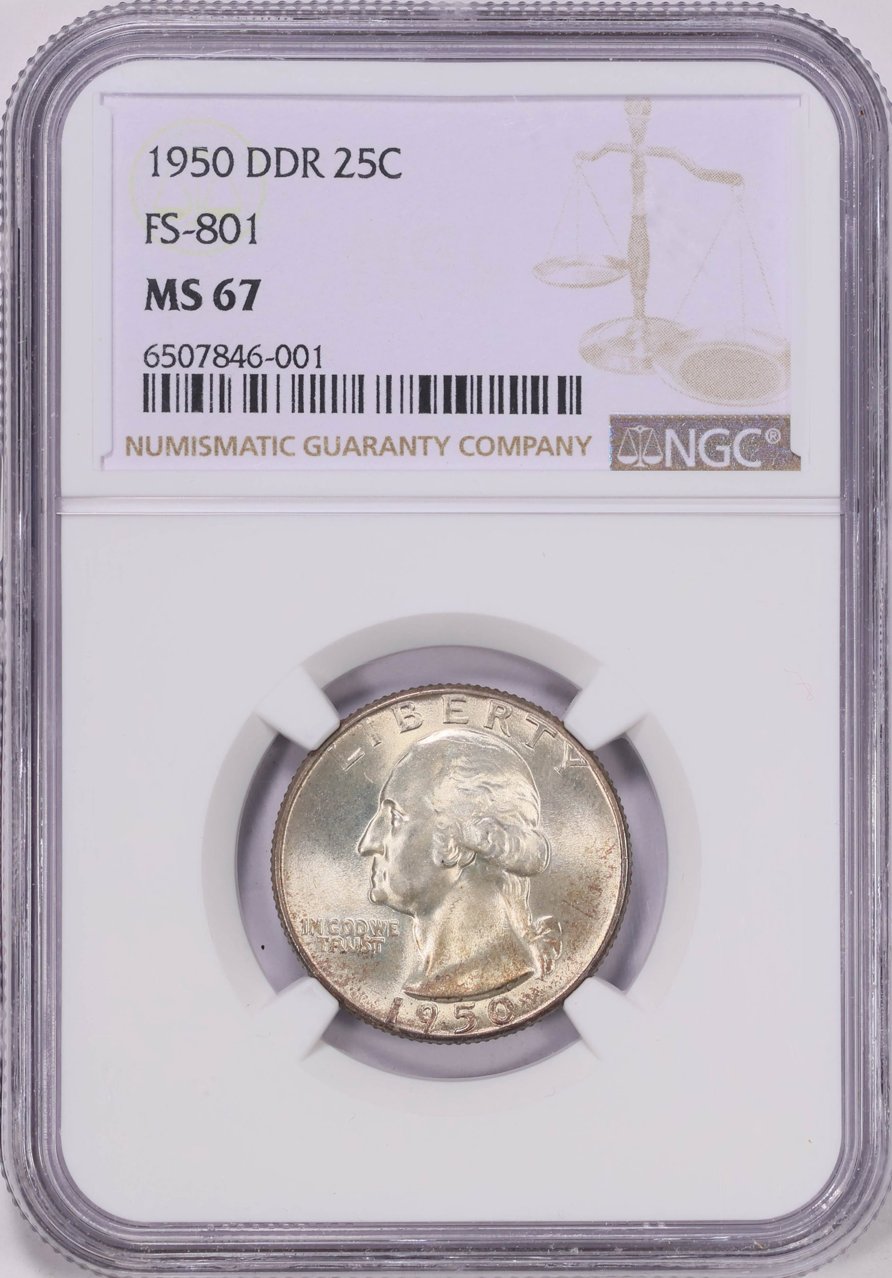 1950 Washington Quarter Doubled Die Reverse FS-801 NGC MS-67 (Item ...