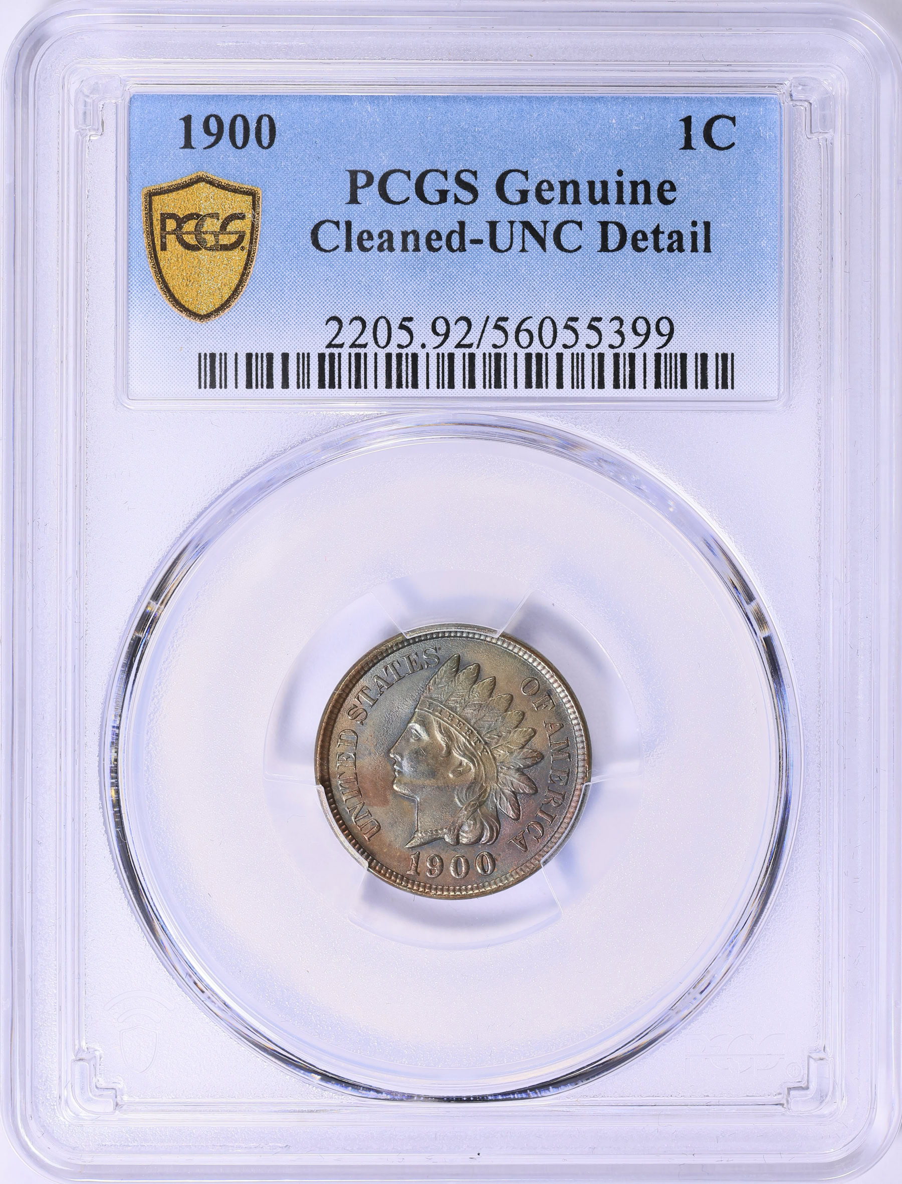 1900 Indian Cent PCGS Genuine Unc Details (Item 1876694) | GreatCollections Coin Auctions