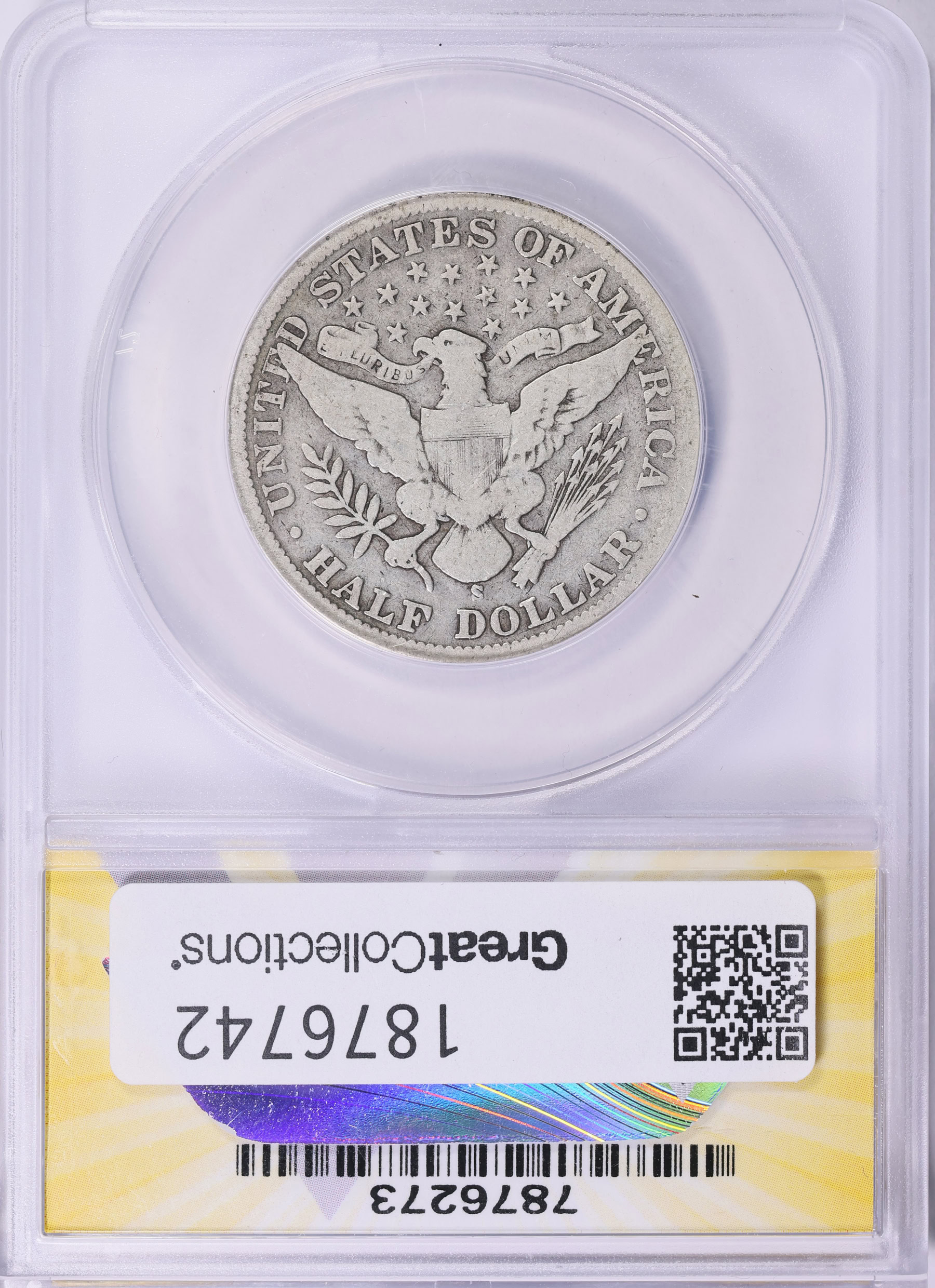 1901-S Barber Half Dollar ANACS G-06 (Item 1876742) | GreatCollections Coin Auctions