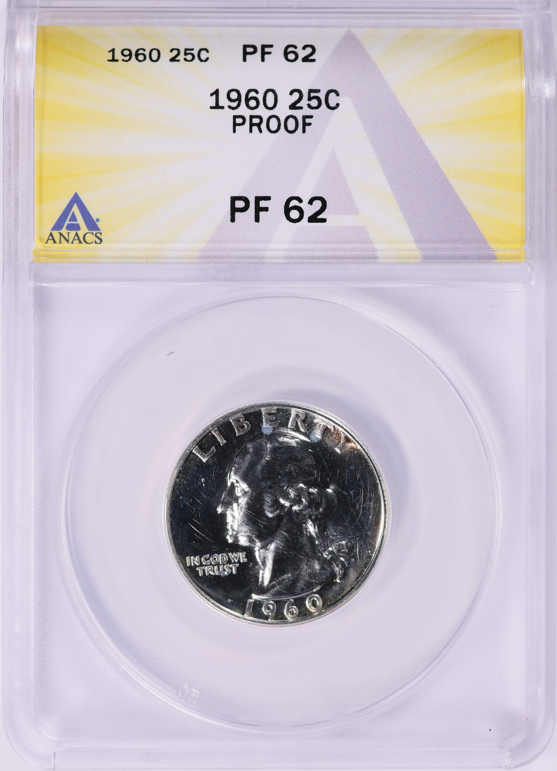 1960 Washington Quarter ANACS Proof-62 (Toned) (Item 1876825 ...